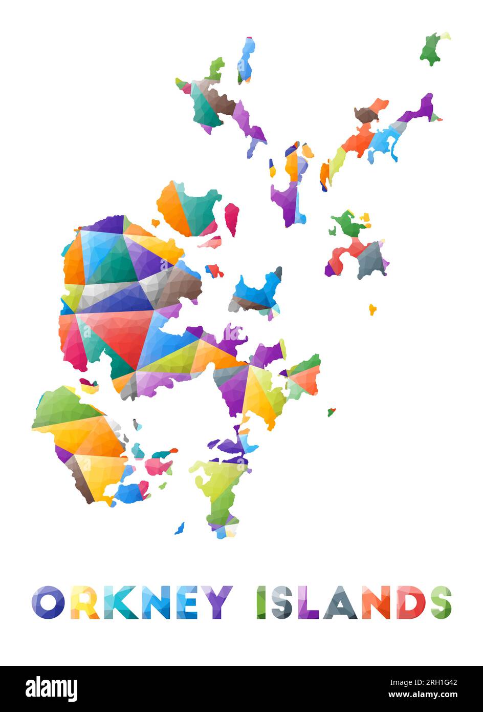 Orkney islands scotland map Cut Out Stock Images & Pictures - Alamy