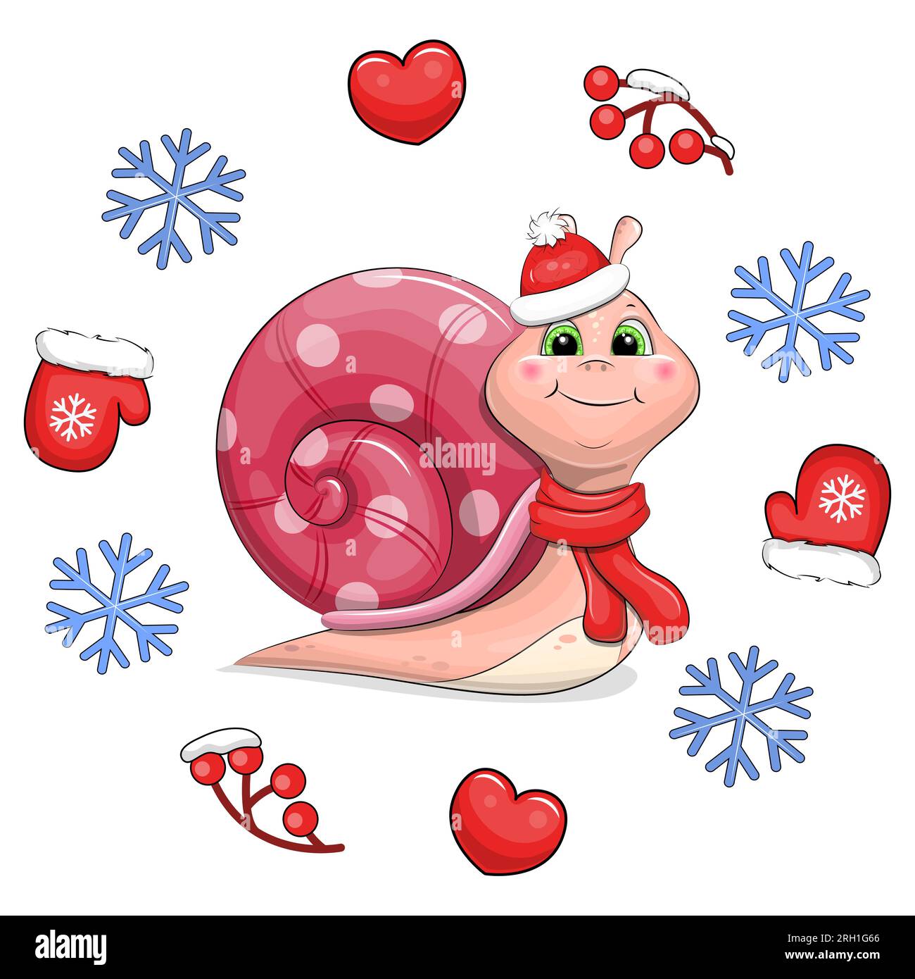 Christmas Cartoon Snail