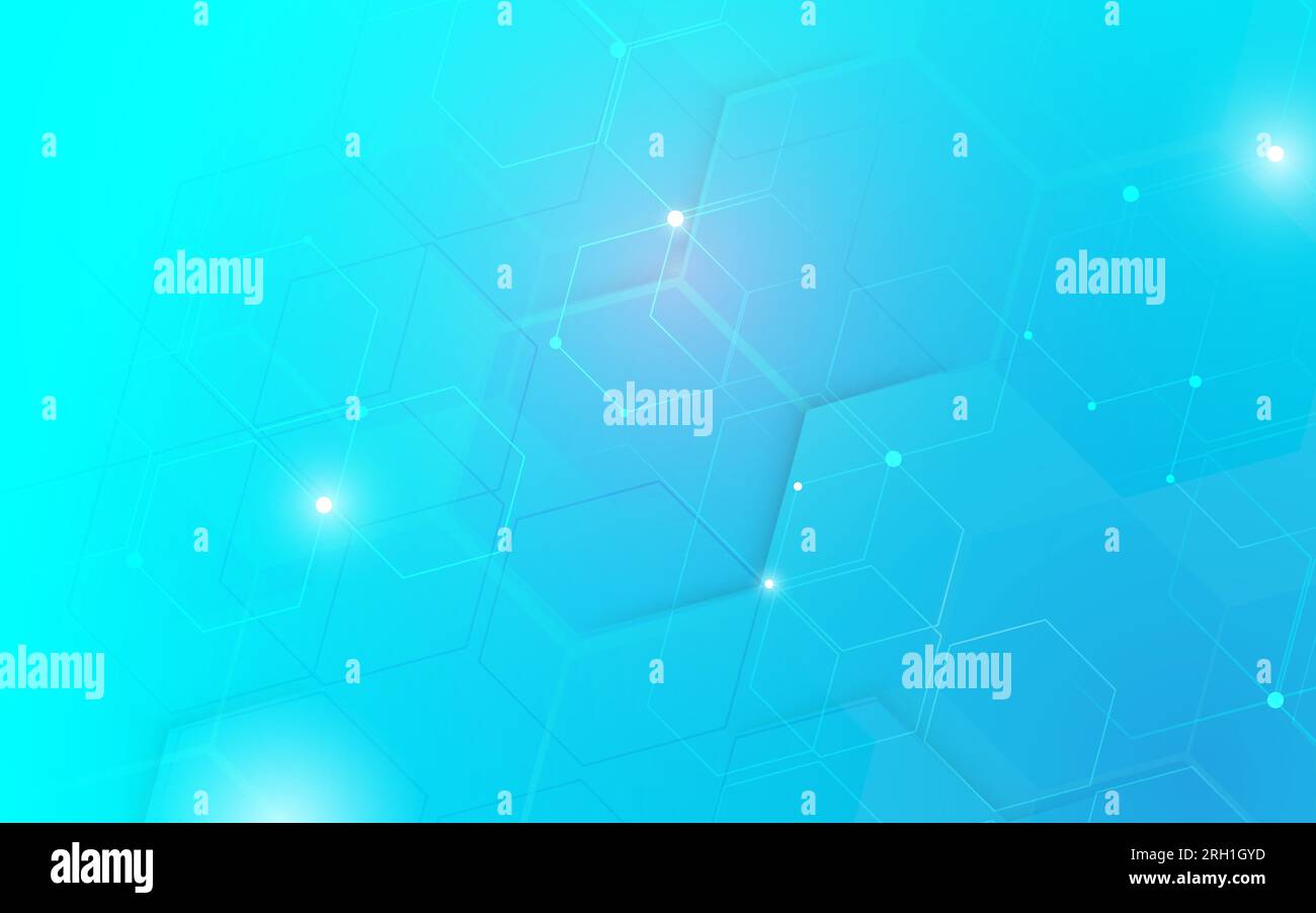 Abstract technology digital hi tech hexagons concept background. Space for your text Stock ...