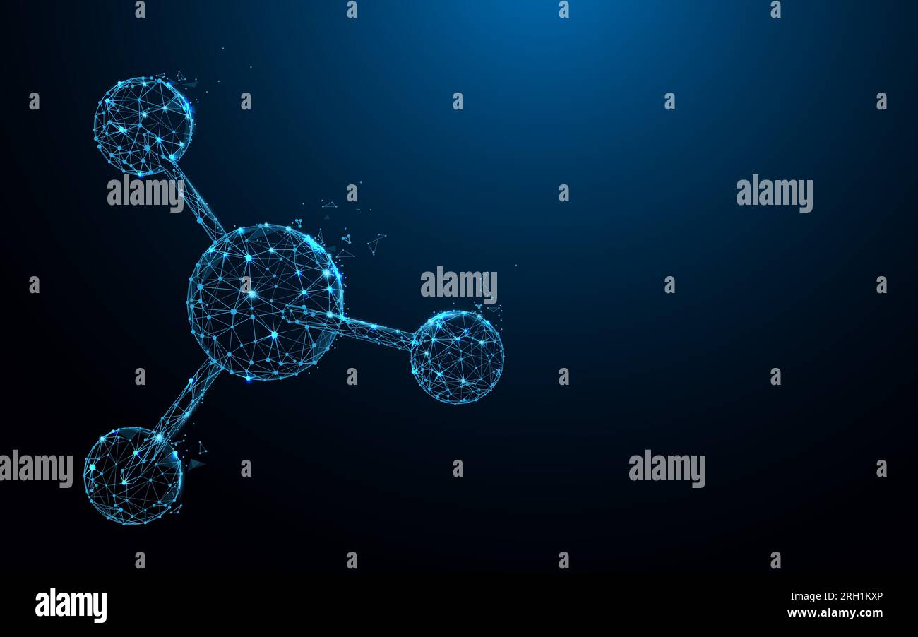 Abstract molecules low poly medical Stock Vector Images - Alamy
