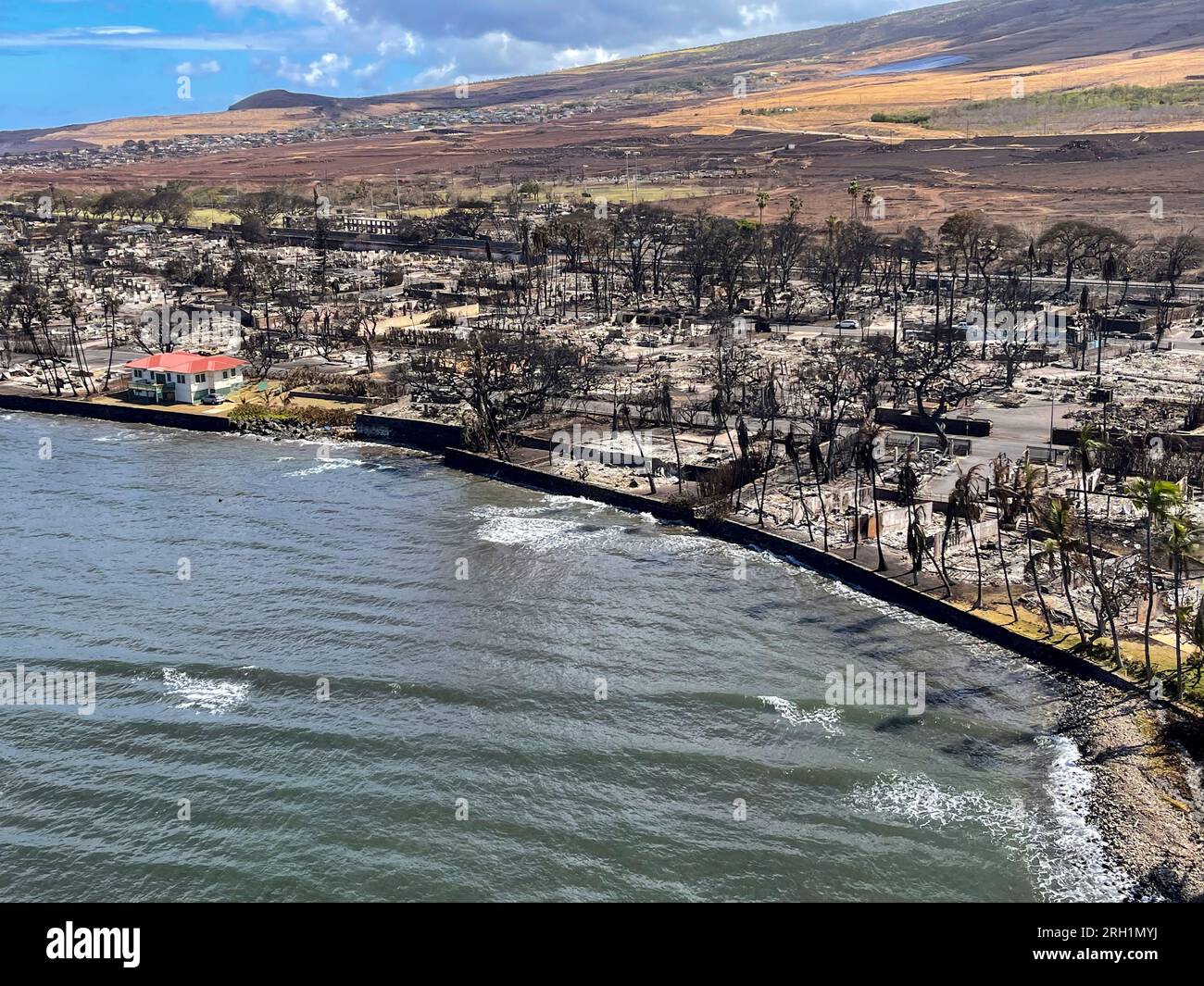 Aerial photographs of Lahaina, Hawaii after the catastrophic wildfires ...