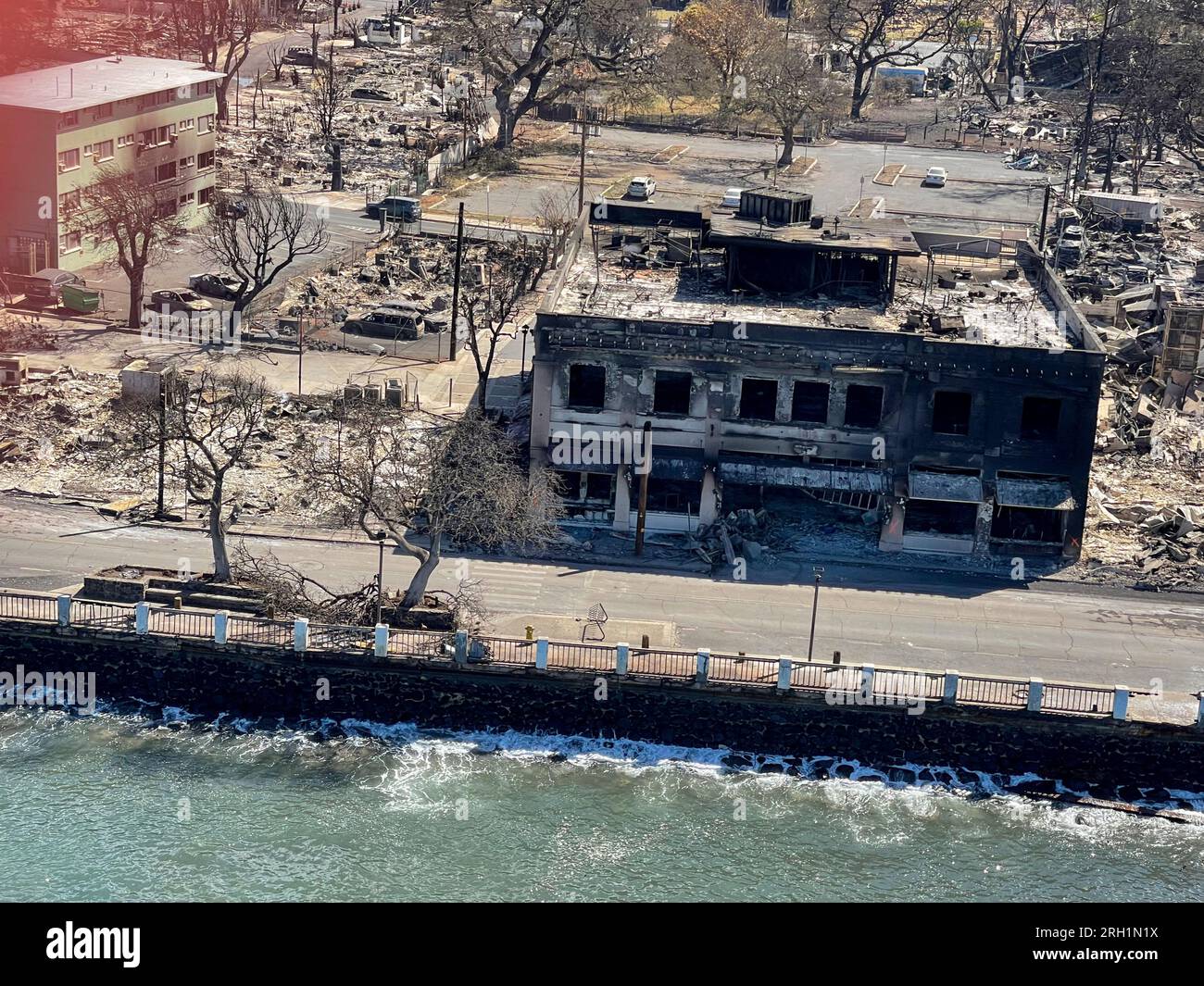 Aerial photographs of Lahaina, Hawaii after the catastrophic wildfires ...
