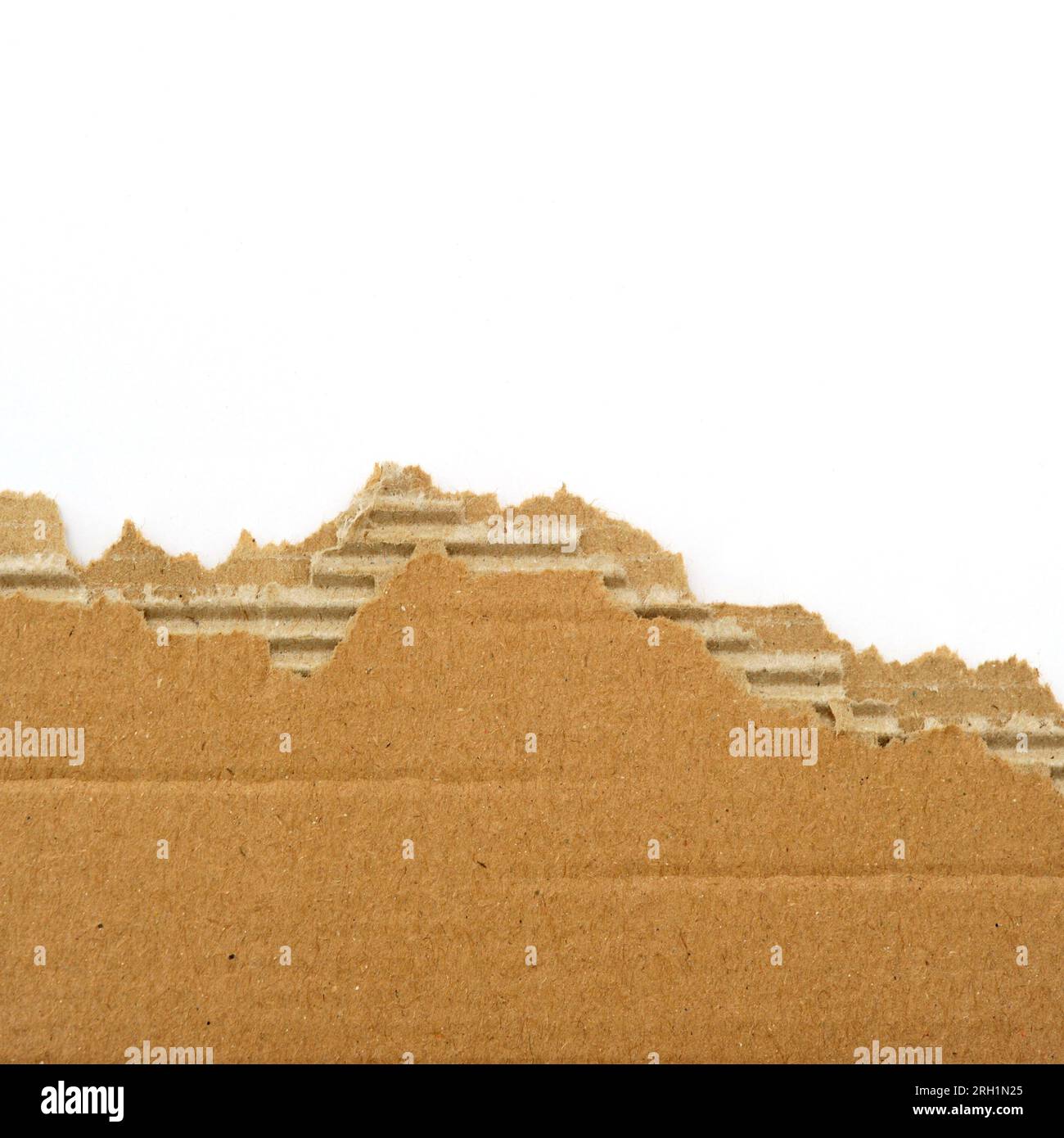 pieces of brown teared cardboard isolated Stock Photo - Alamy