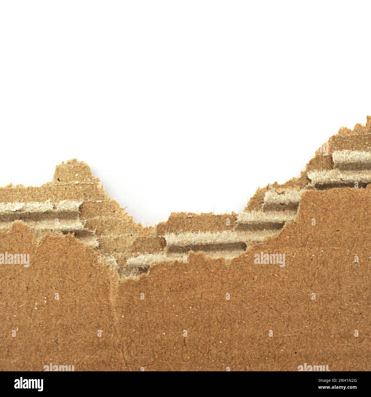 pieces of brown teared cardboard isolated Stock Photo - Alamy