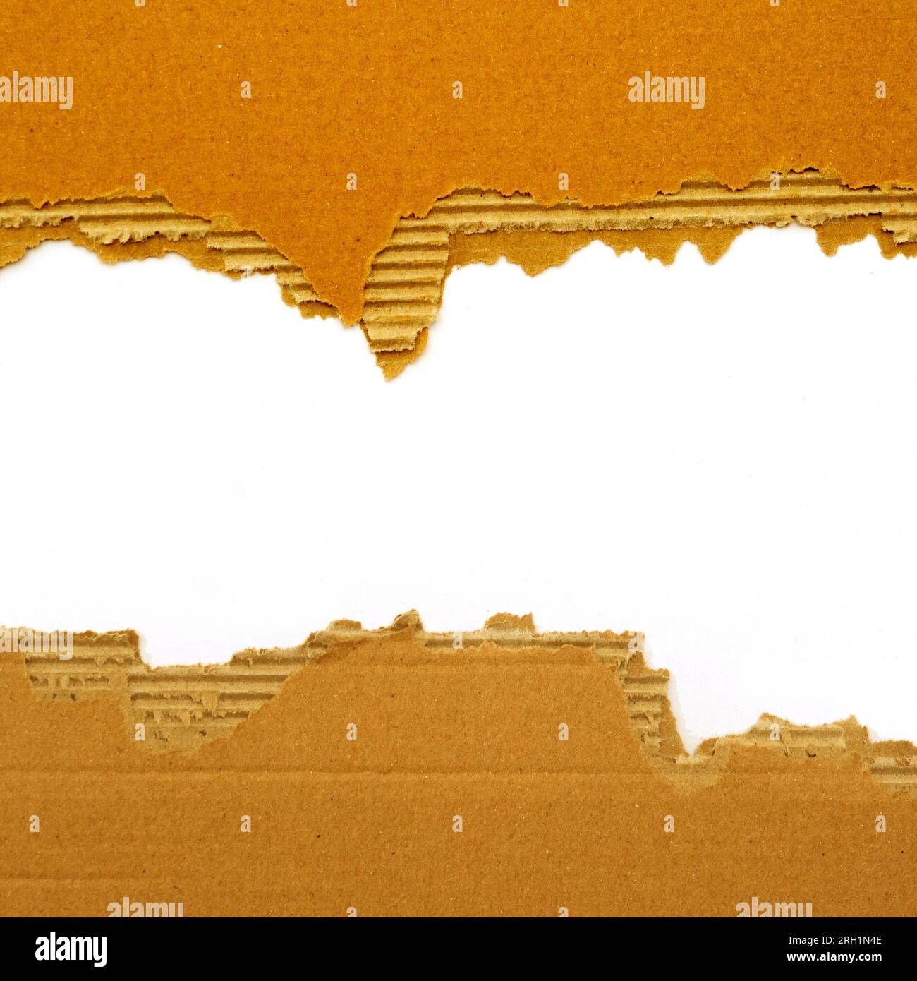 pieces of brown teared cardboard isolated Stock Photo - Alamy