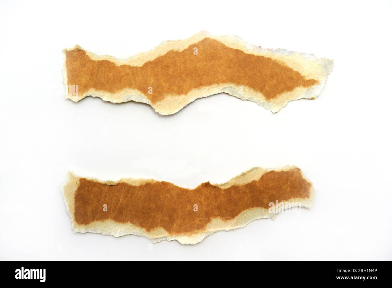 pieces of brown teared cardboard isolated Stock Photo - Alamy