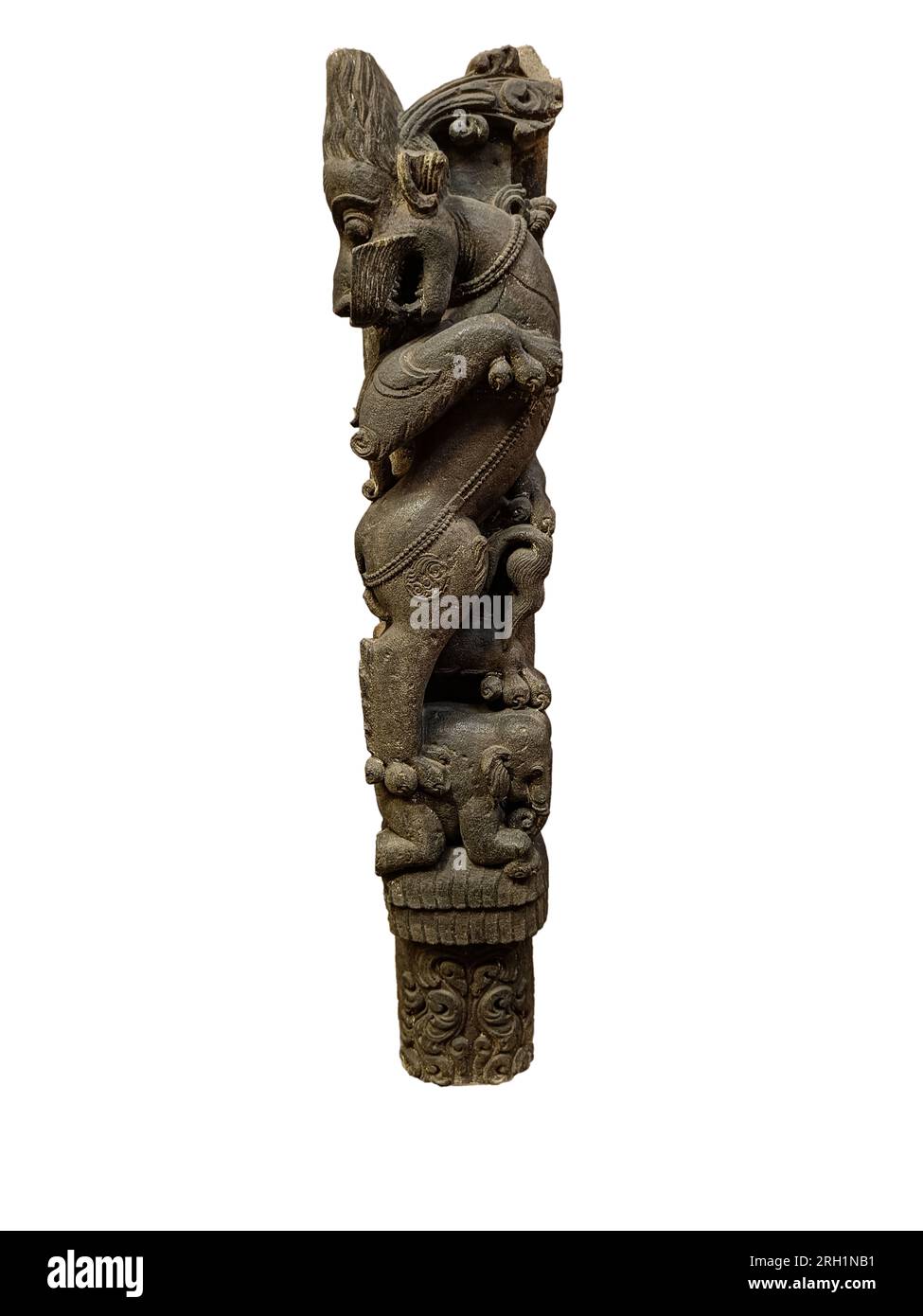 Gajasimha / Gaja Vidala / Simha Vidala. A decorative motif in the ...