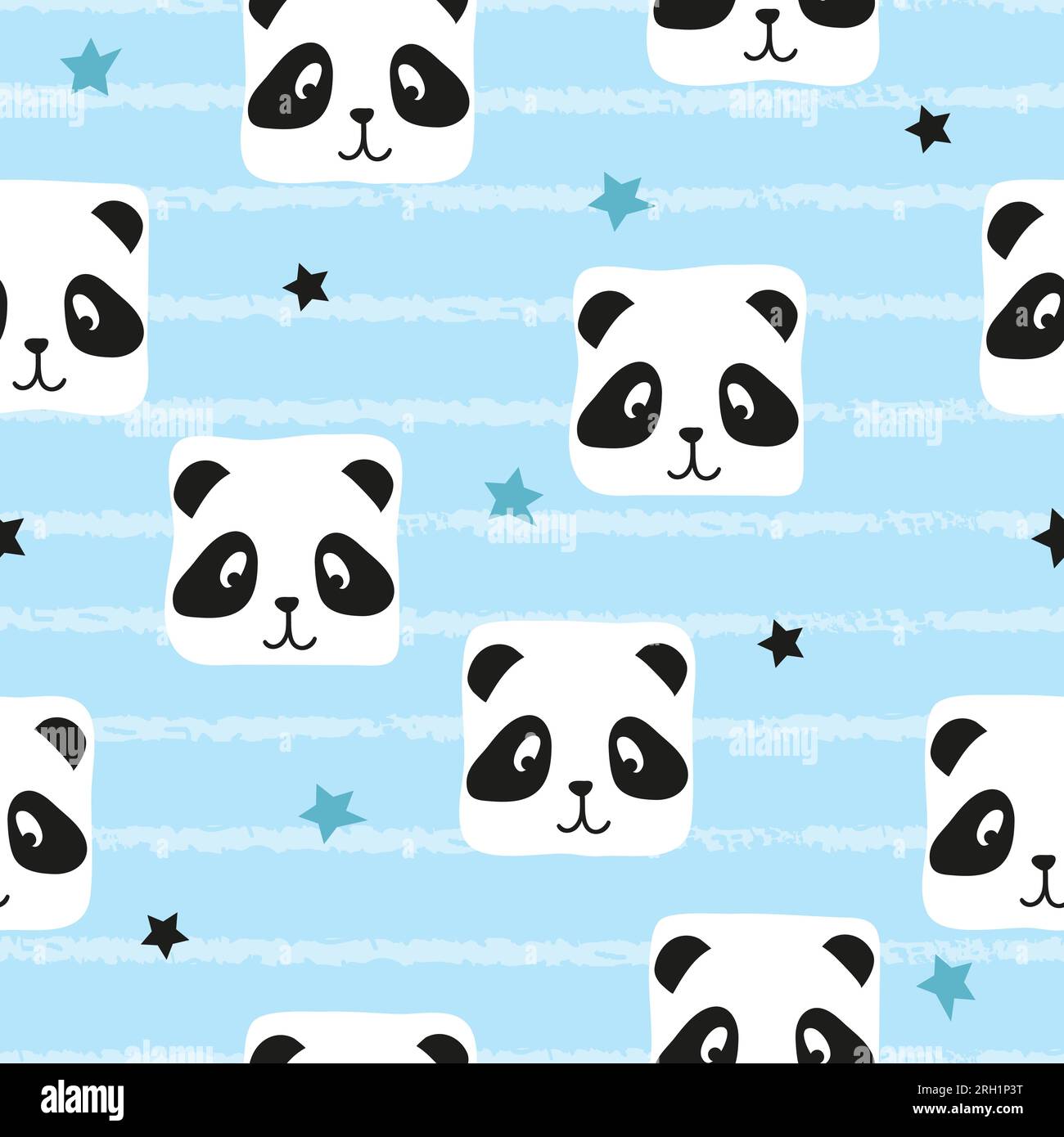 Seamless panda pattern. Baby print, textile, fabric design Stock Vector ...