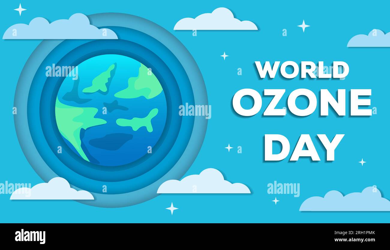 world ozone day background illustration in paper style Stock Vector ...