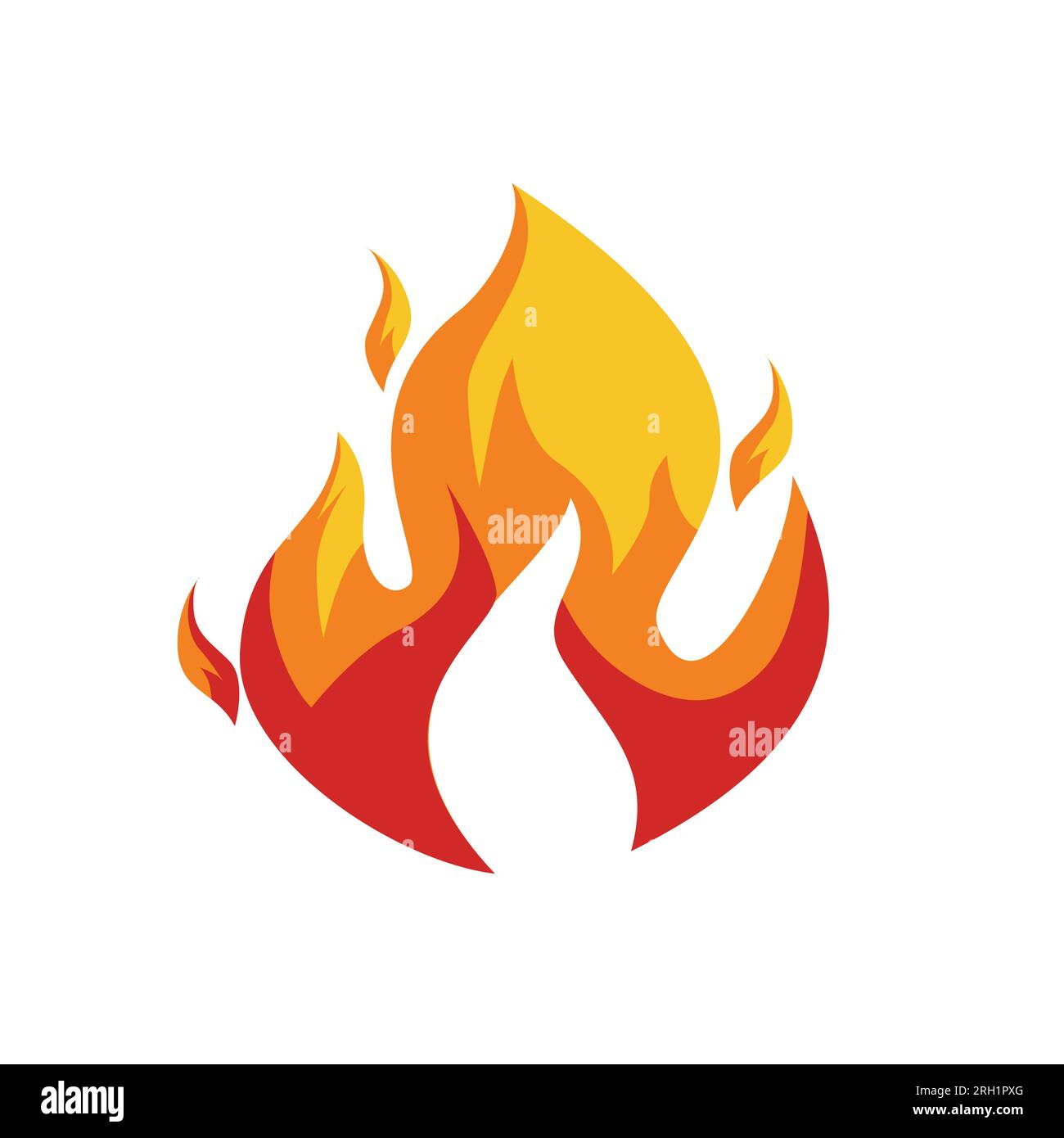 Fire Flame Vector Art on white background Stock Vector Image & Art - Alamy