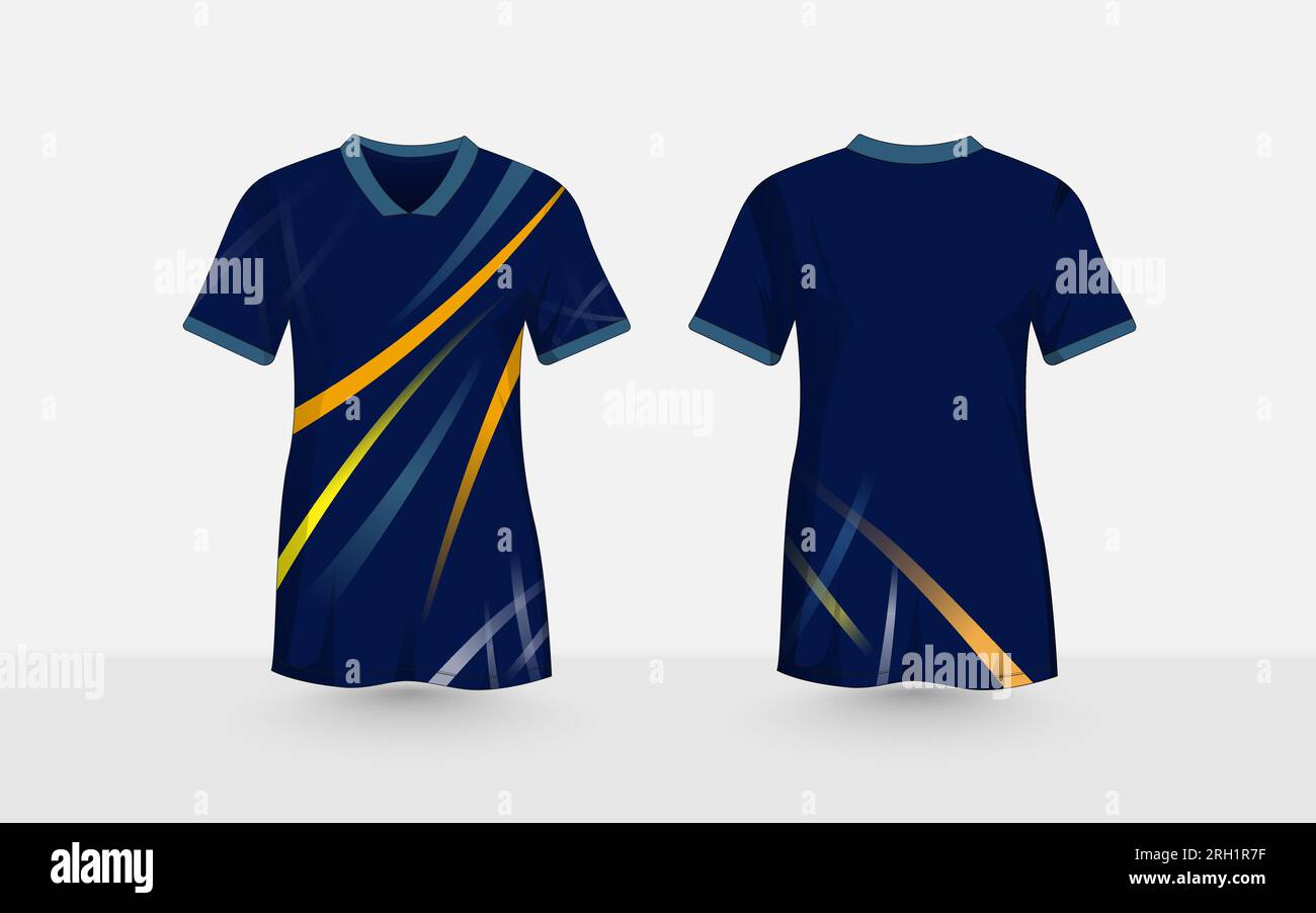 Blue and yellow jersey Stock Vector Images - Alamy