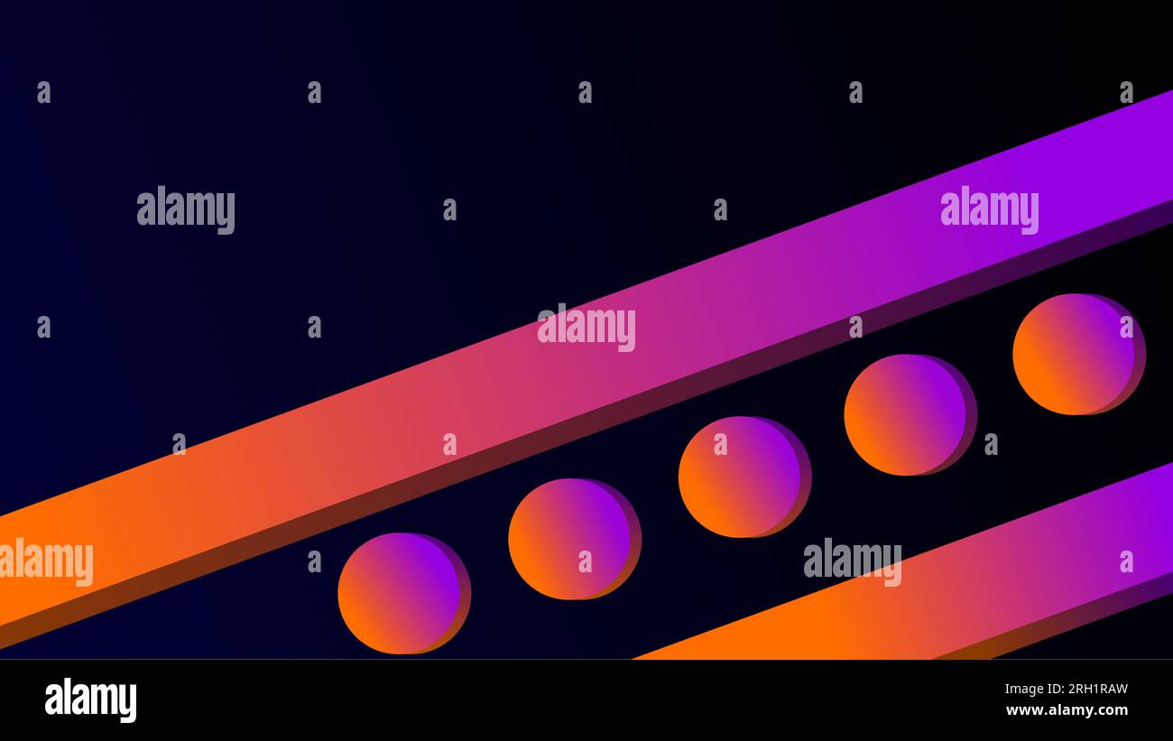 3D bars and circles twilight pastel colors dark blue gradient ...