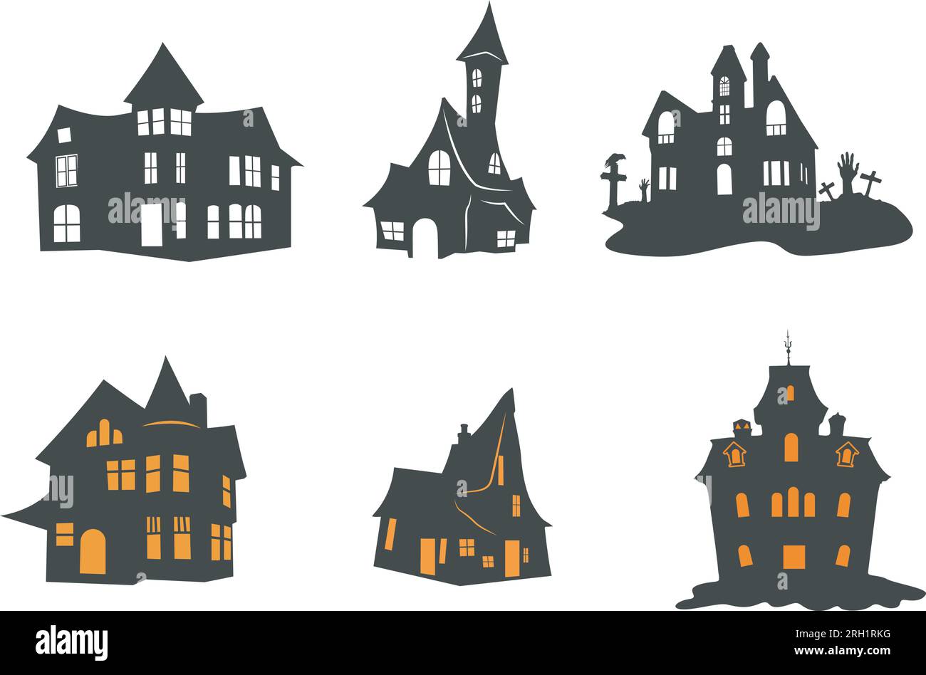 Halloween Haunted House Silhouette, Halloween House Silhouette, Haunted ... Halloween Haunted House Silhouette, Halloween House Silhouette, Haunted ...