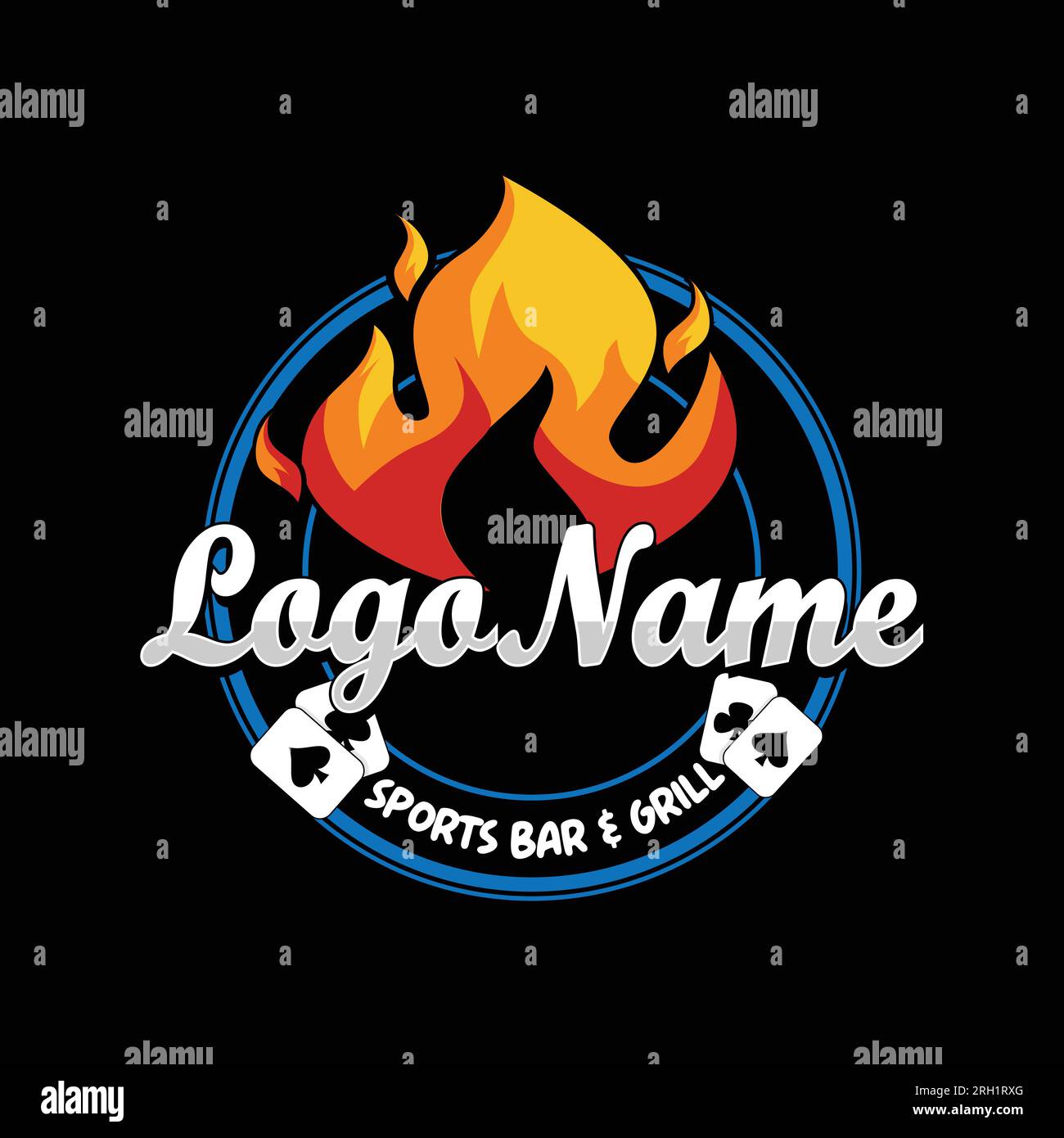 vintage grilled barbecue logo, retro BBQ vector, fire grill food and ...