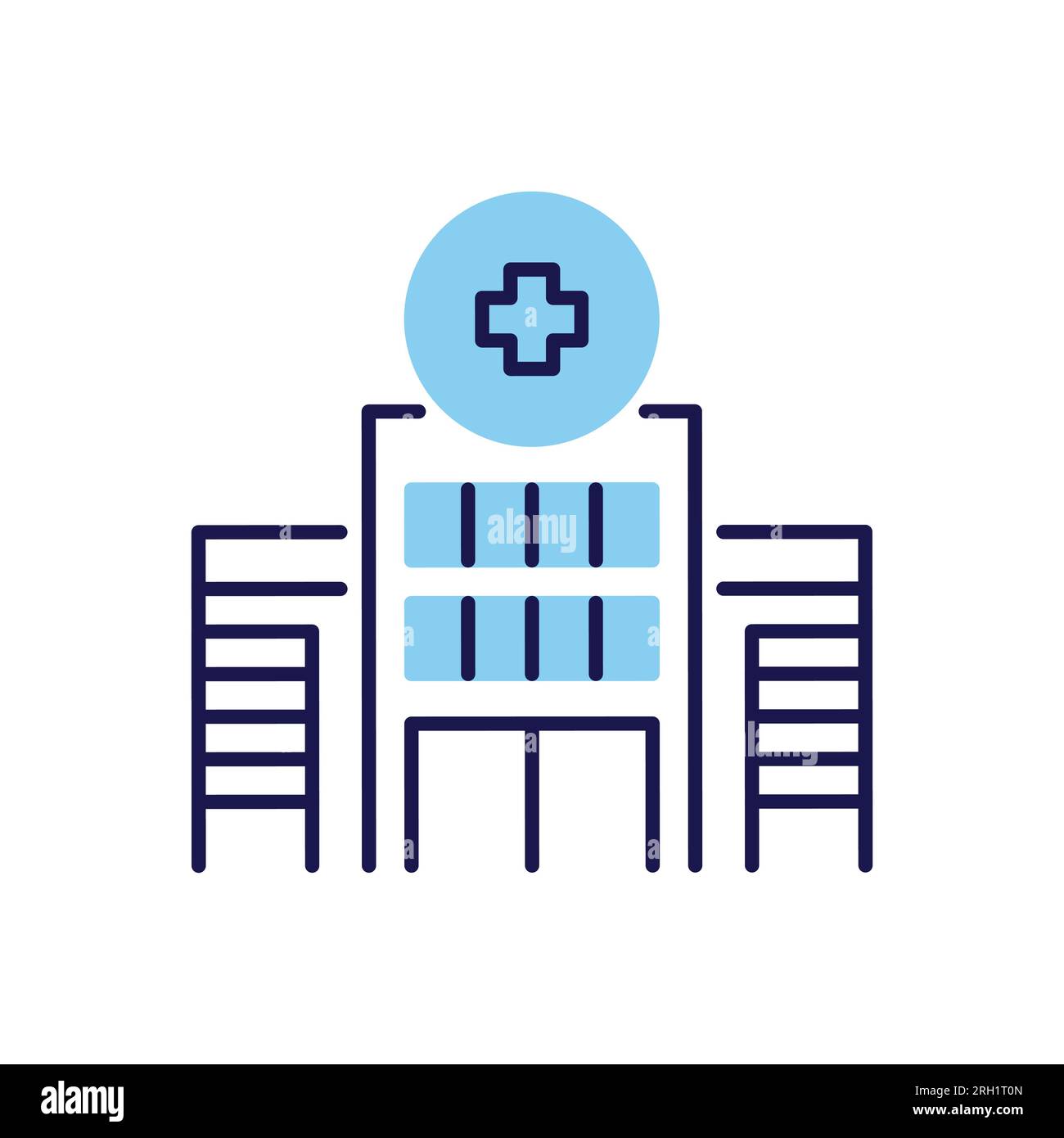 Hospital Building related vector icon. Hospital sign. Isolated on white ...