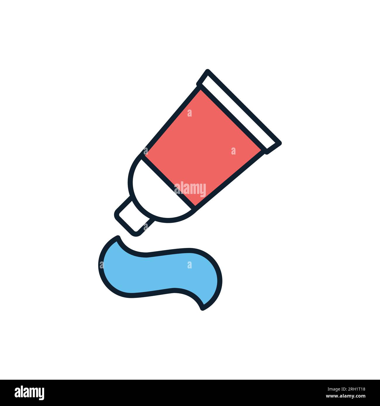 Tooth Paste Tube Related Vector Icon. Toothpaste Tube sign. Isolated on ...