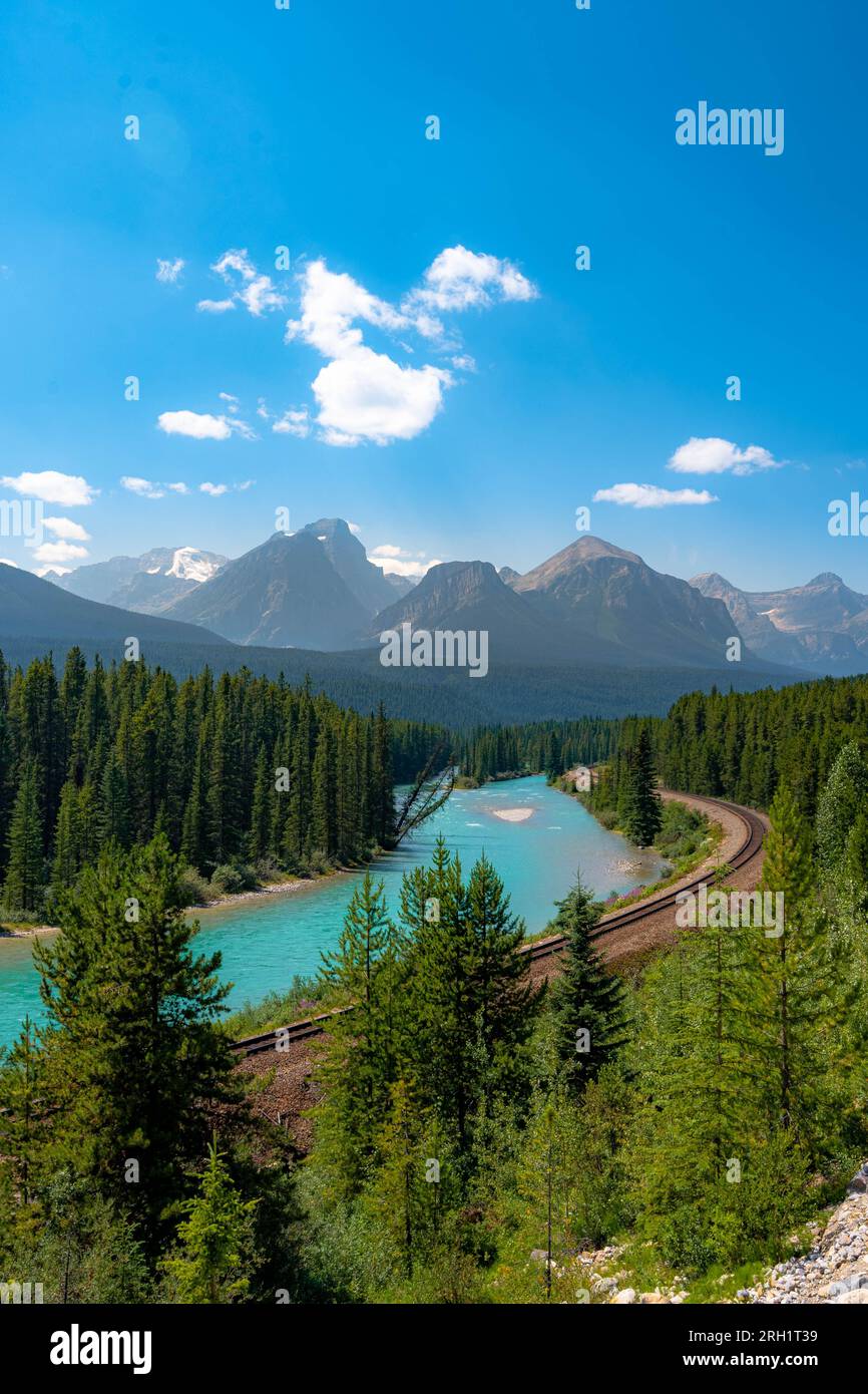 Roadside views of Bow River in Banff National Park Stock Photo - Alamy