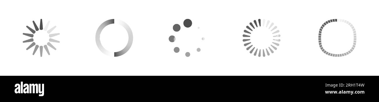 Download sign set. Load icons set. Load system. Data load. Loading bar ...