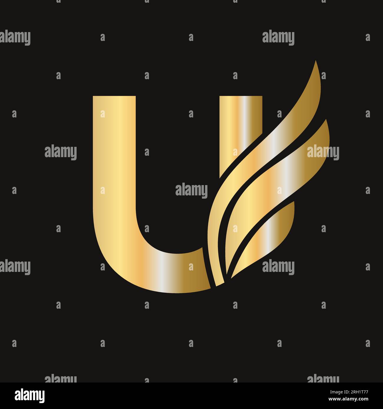 Letter U Wing Logo Design For Freight an Transportation Symbol. Wing ...
