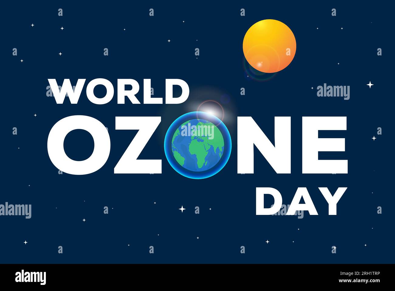 vector design world ozone day background illustration Stock Vector ...