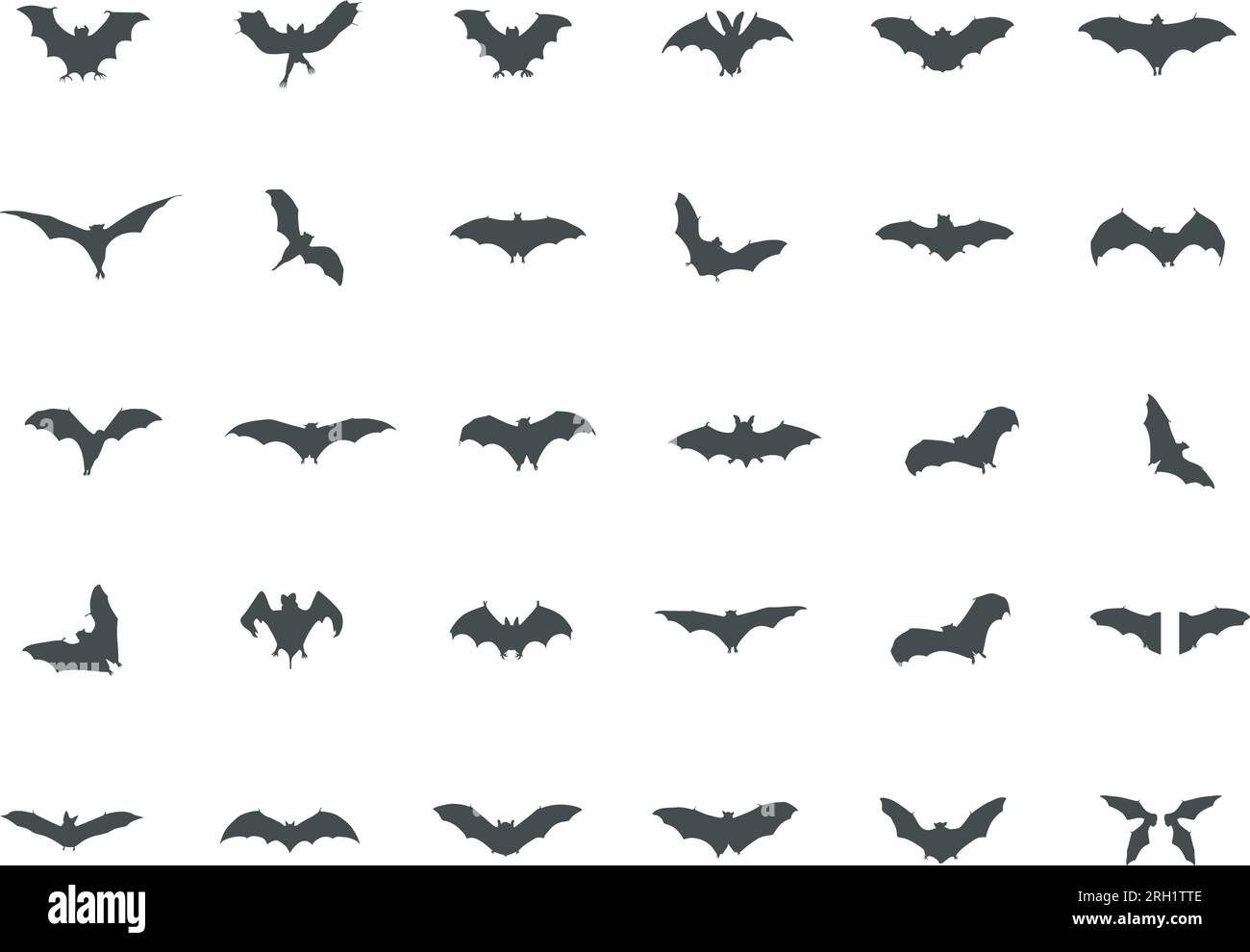 Bat silhouettes, Bats icon, Halloween bat silhouettes, Bats Svg, Scary ...