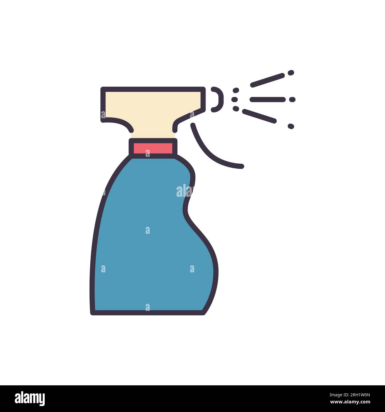 Medical alcohol spray disinfector related vector icon. Disinfector sign ...