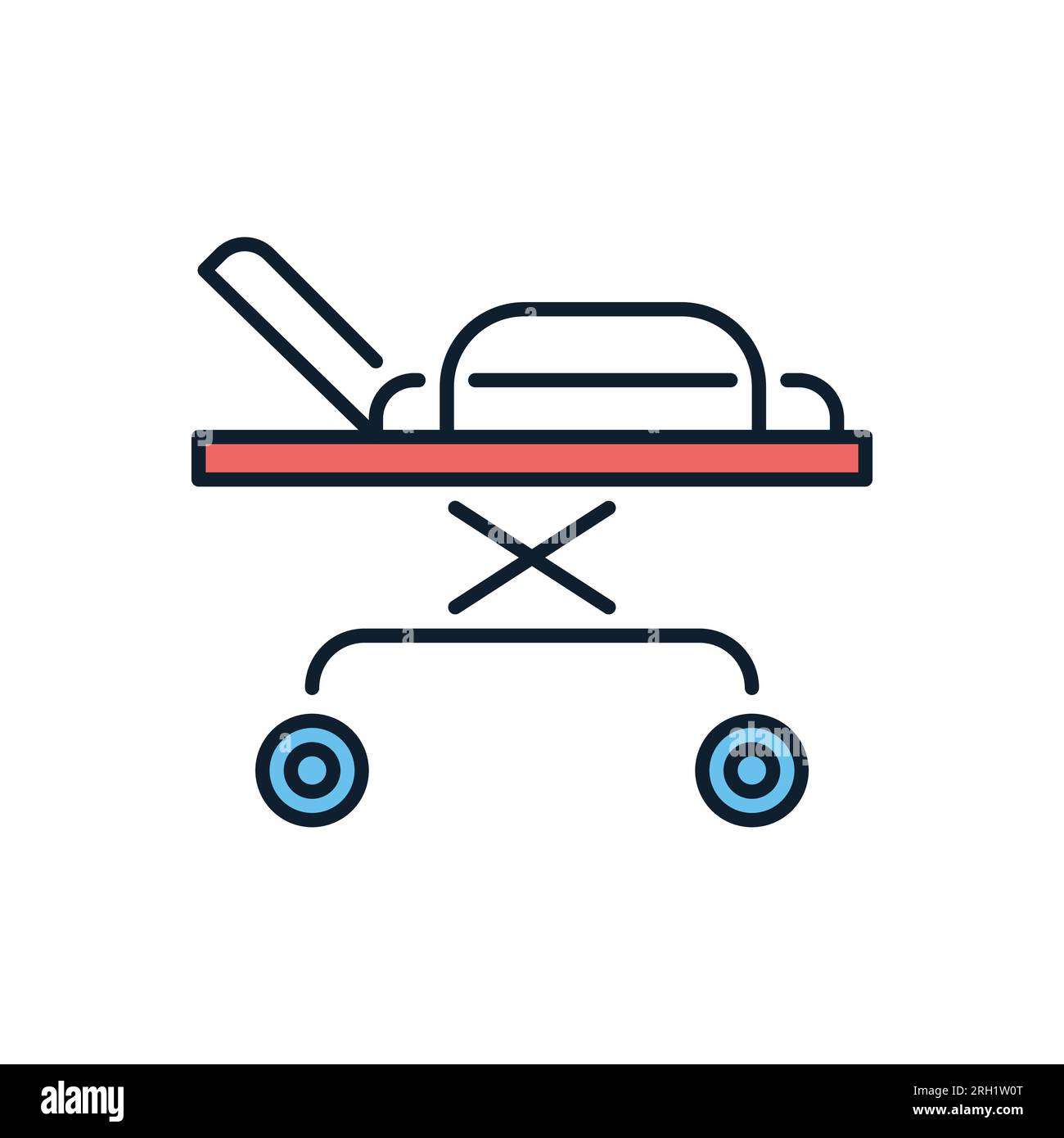 Hospital bed related vector icon. Hospital bed sign. Isolated on white ...