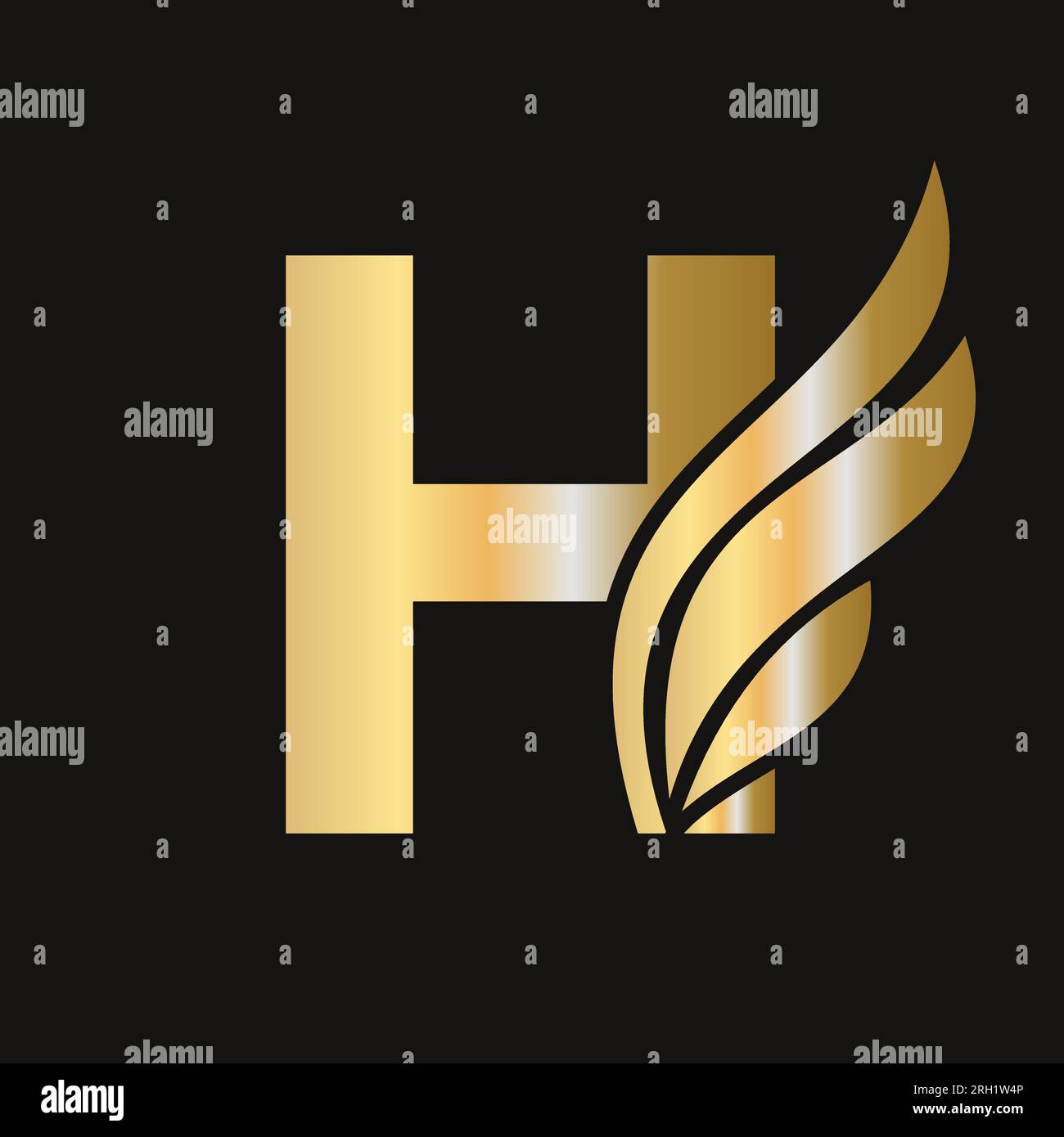 Letter H Wing Logo Design For Freight an Transportation Symbol. Wing ...