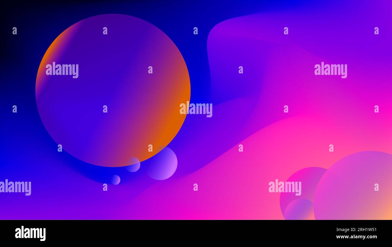 Artistic transparent circle frame placeholder over a twilight color ...