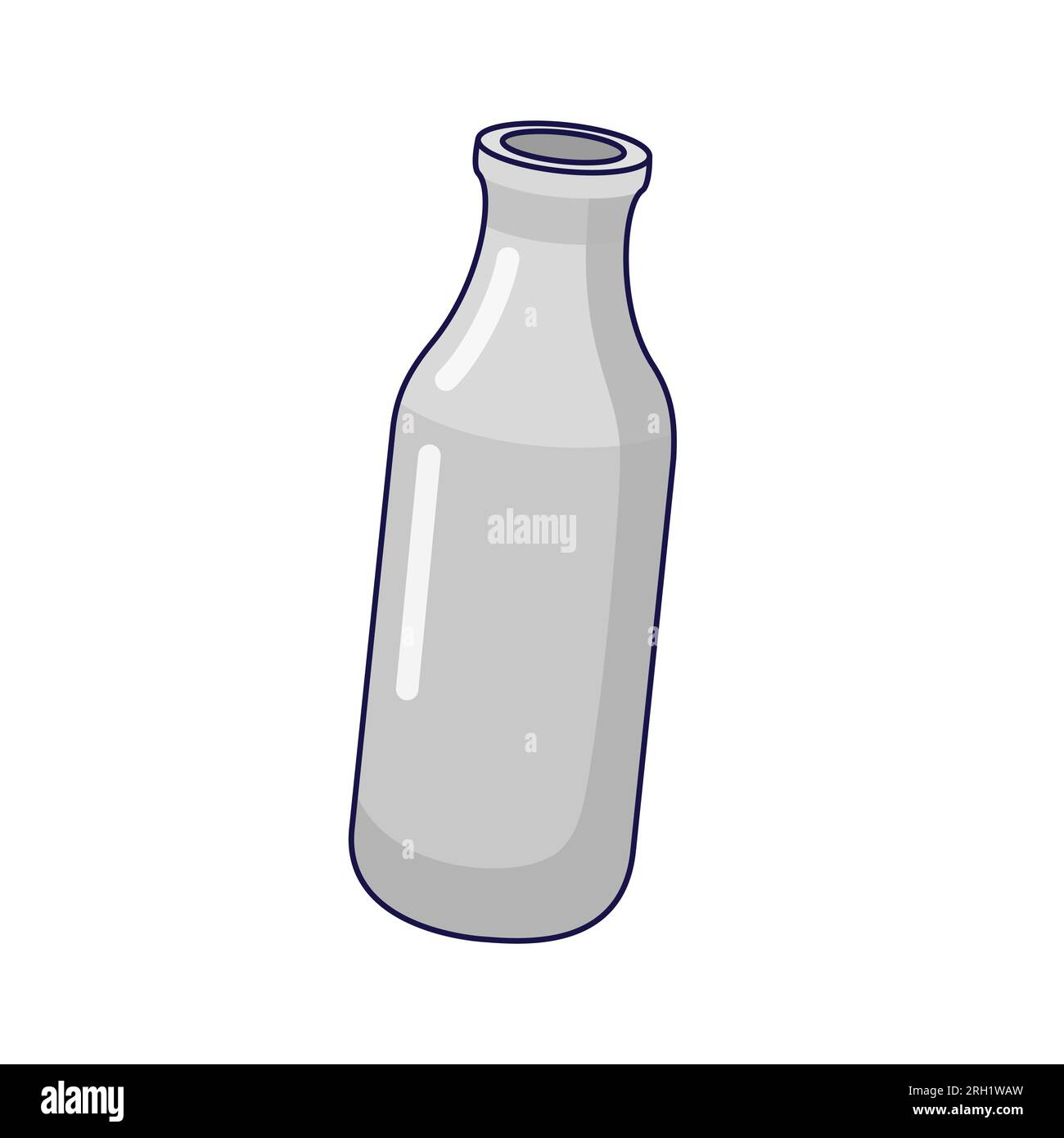 Reusable glass milk bottle. Sustainable lifestyle, zero waste ...