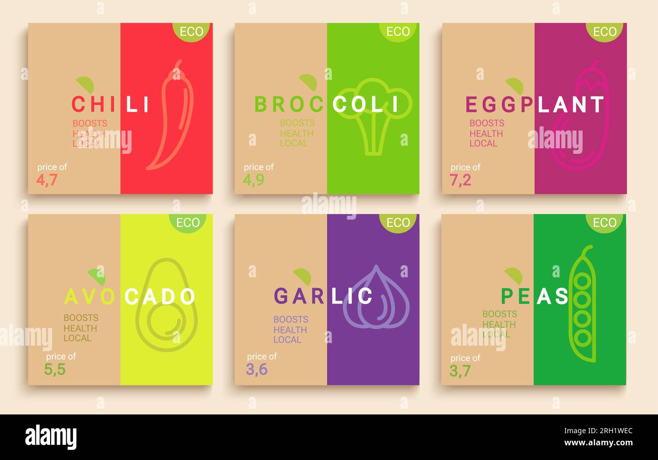 Vegetables price tag Stock Vector Images - Alamy