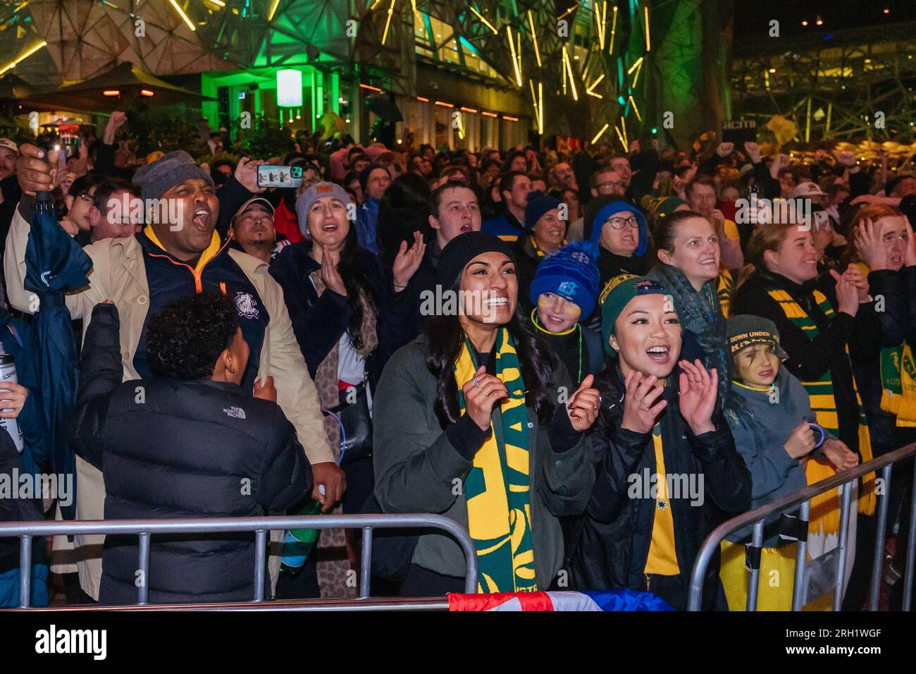 MELBOURNE, AUSTRALIA - AUGUST 12: Australian supporters at the ...