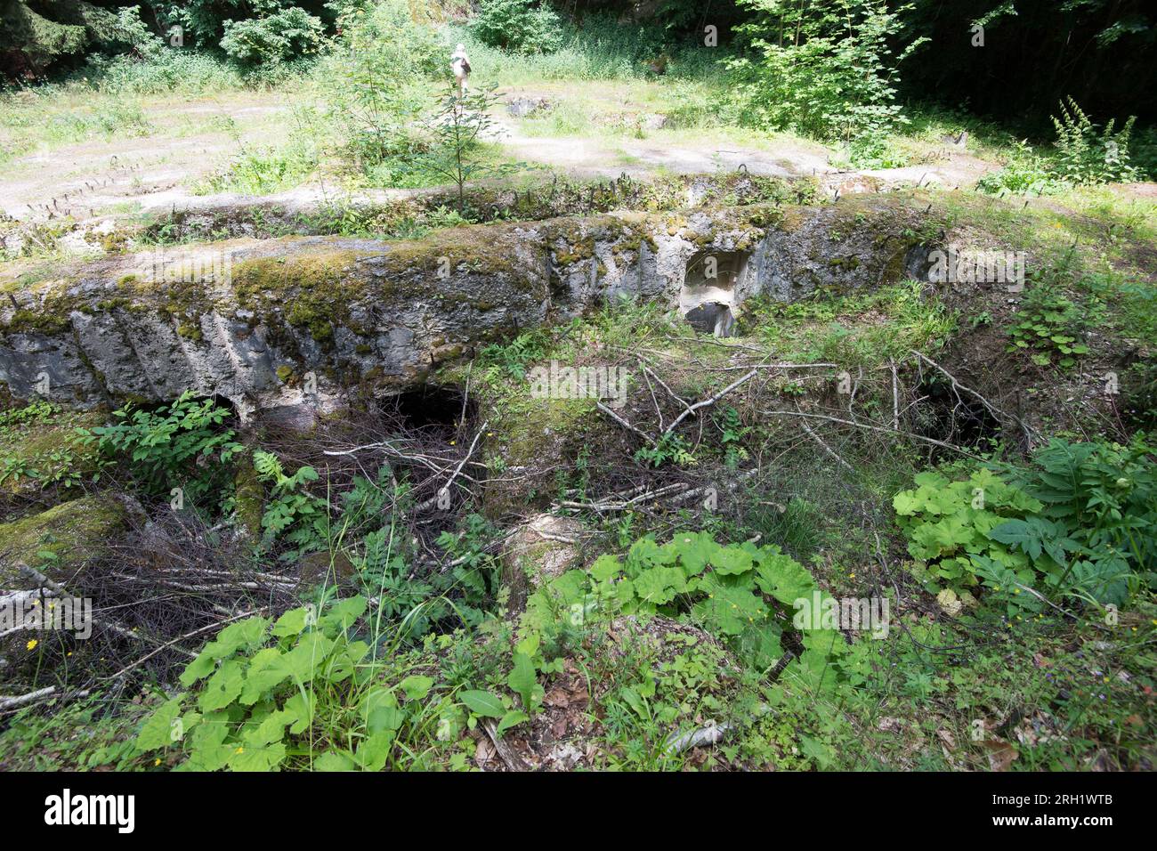 Concrete monolith with tens of pipes, drains and culverts, called ...