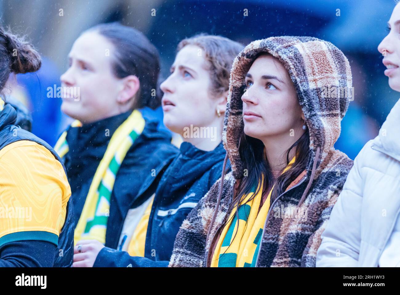 MELBOURNE, AUSTRALIA - AUGUST 12: Matildas fans at the Melbourne Fan ...