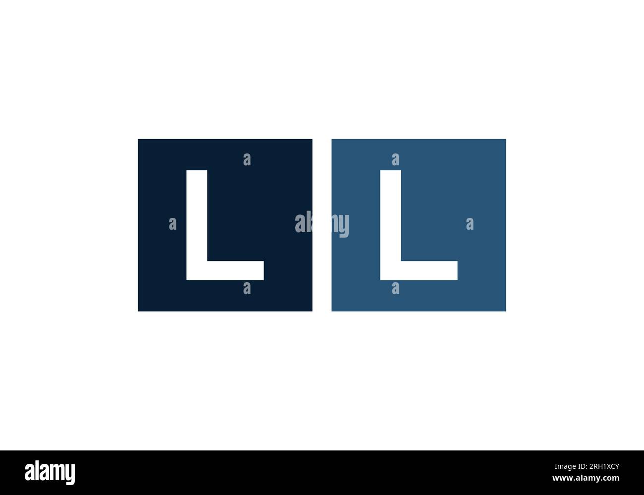 Square letter logo design, Letter box symbol vector. iconic letter logo ...