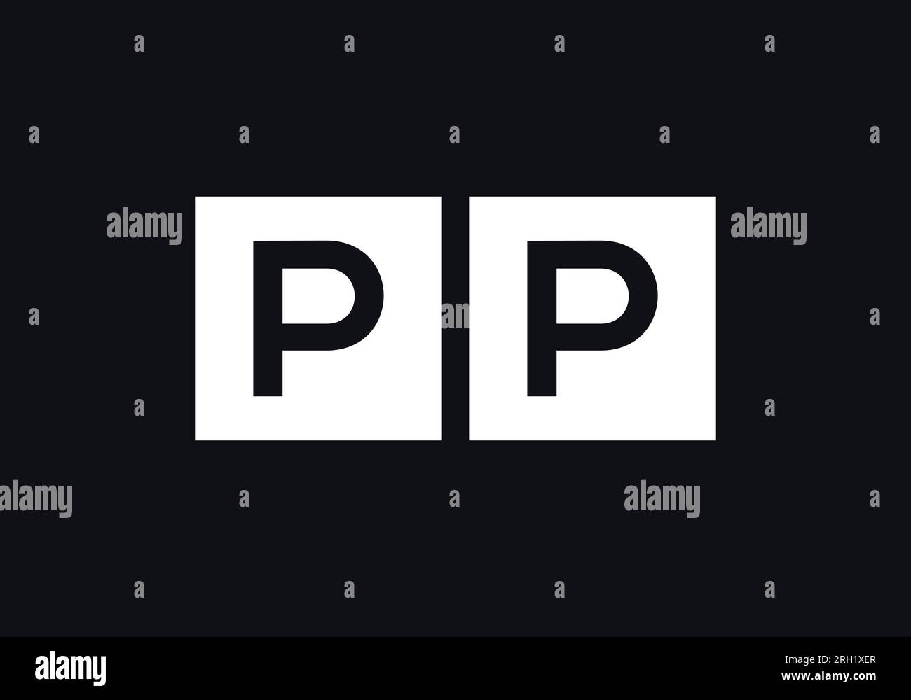 Square letter logo design, Letter box symbol vector. iconic letter logo ...