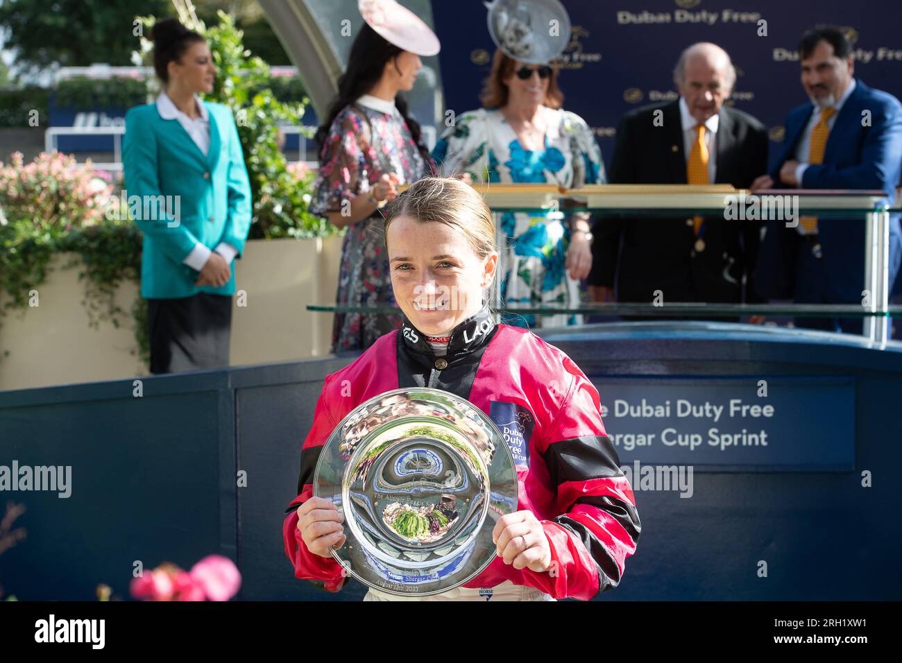Ascot, Berkshire, UK. 12th August, 2023. Holly Doyle winner of the ...