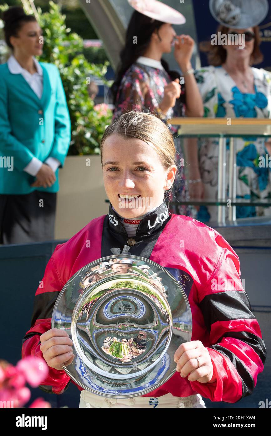 Ascot, Berkshire, UK. 12th August, 2023. Holly Doyle winner of the ...