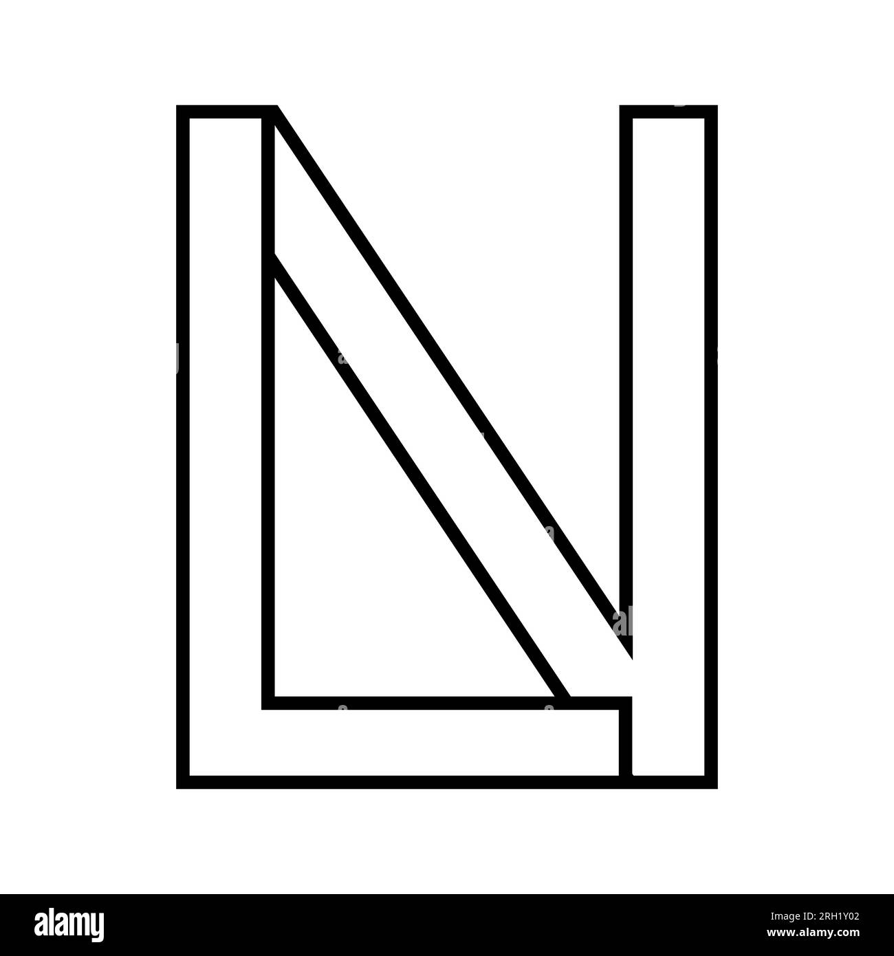 Logo sign ln nl icon double letters logotype n l Stock Vector Image ...