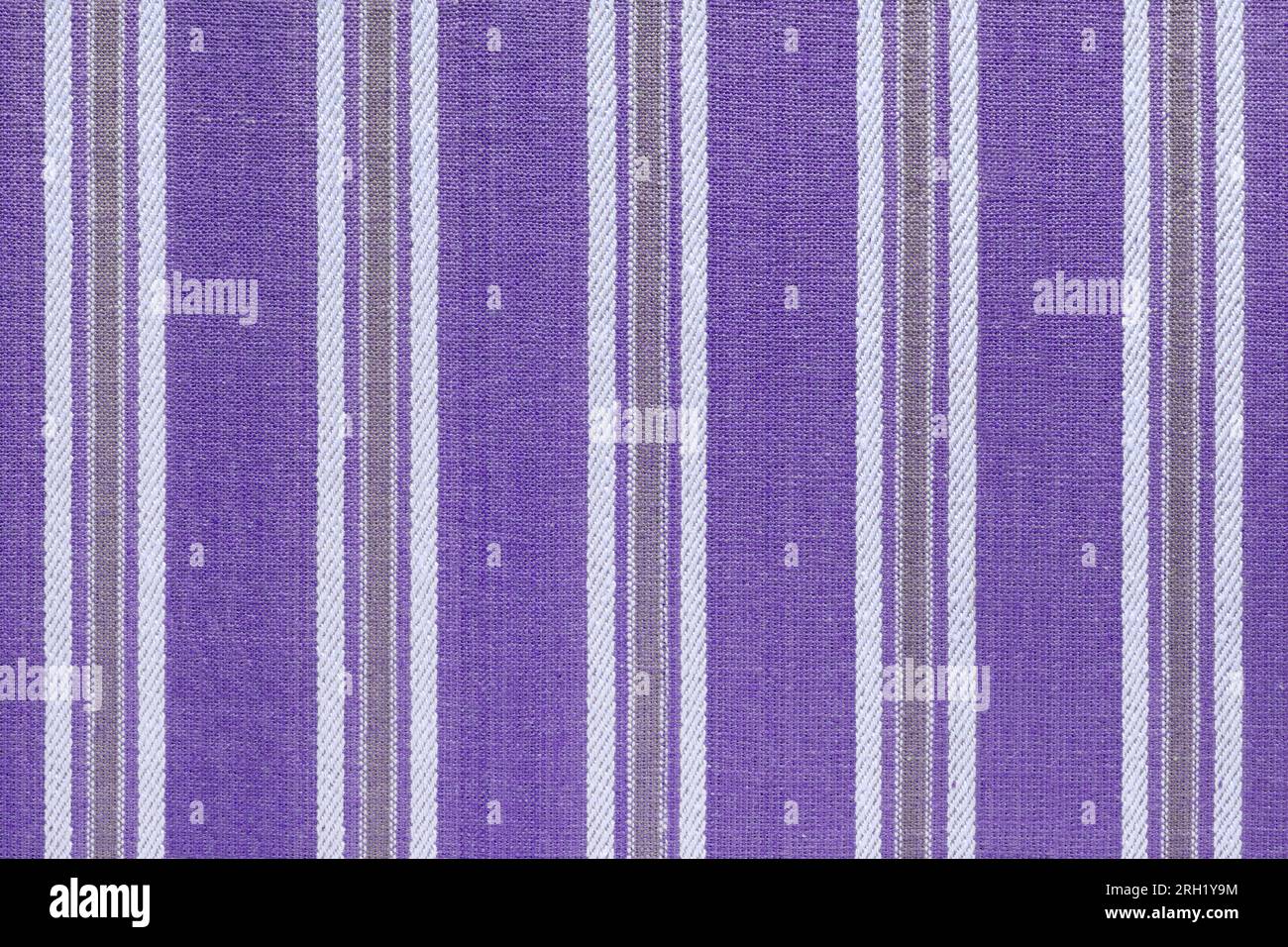 Natural linen texture as background. Cotton fabric with purple and ...