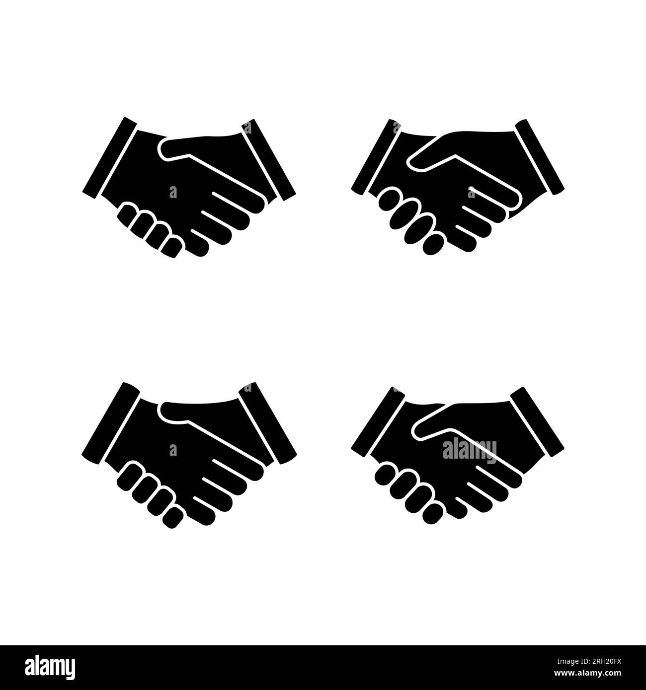 Hand shake icon vector. business handshake. contract agreement ...