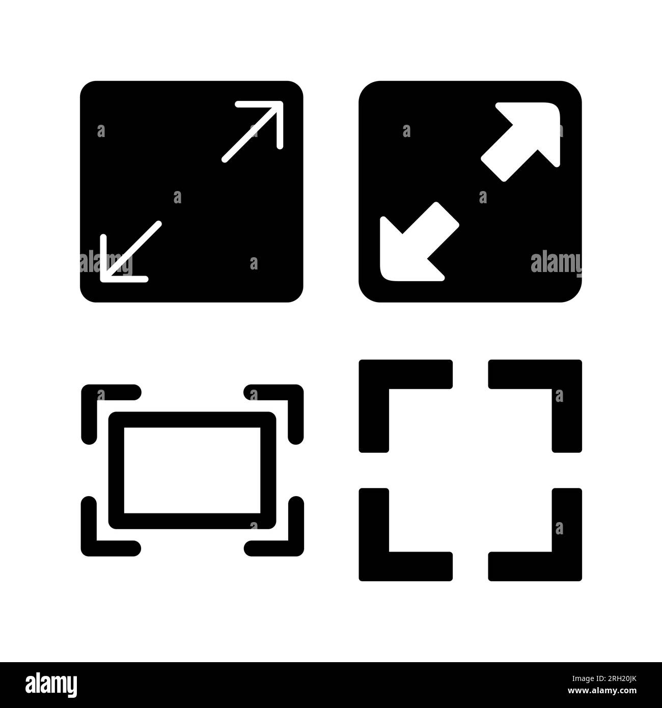Fullscreen icon vector. expand fullscreen icon Stock Vector Image & Art ...