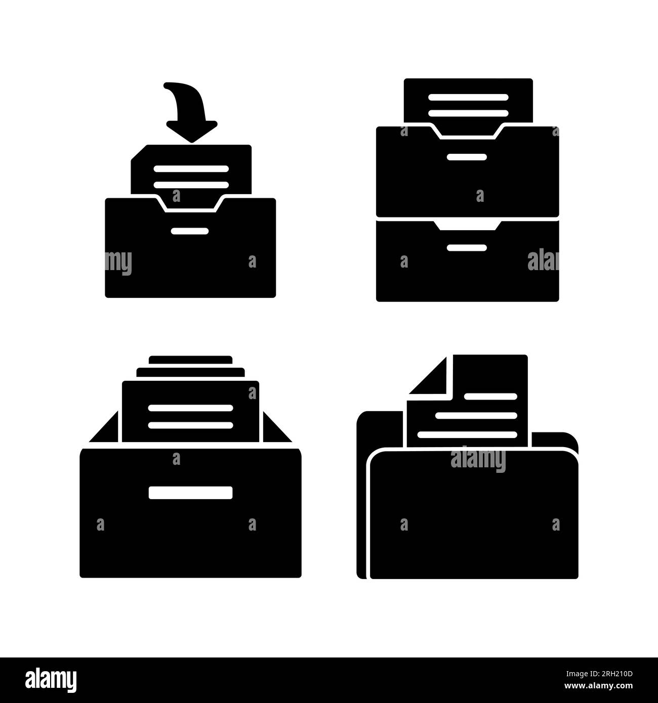 Archive icon vector. archive storage icon vector. folders icon Stock ...