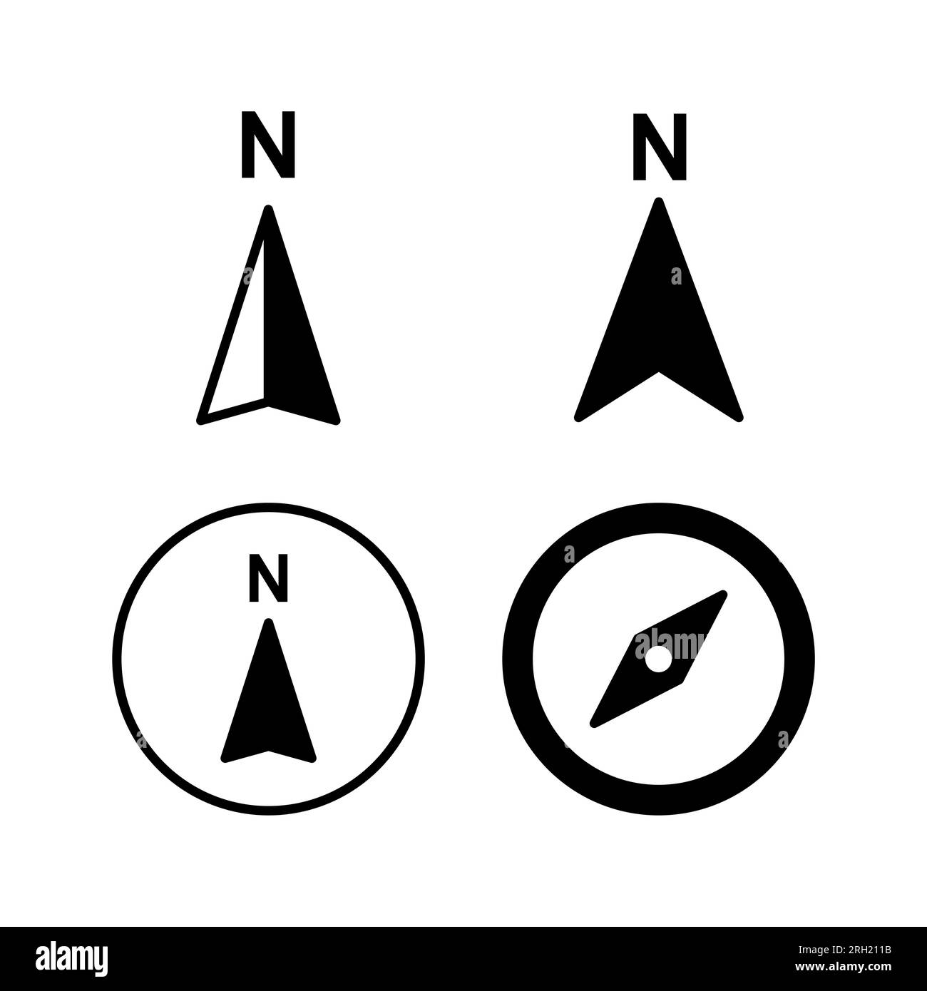 Compass icon vector. navigation icon Stock Vector Image & Art - Alamy