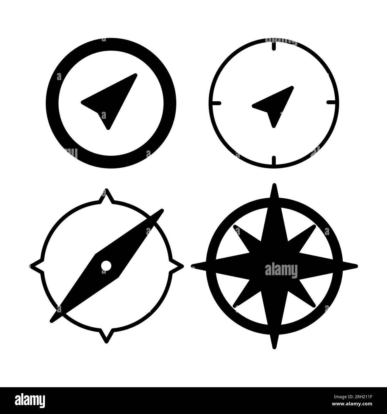 Compass icon vector. navigation icon Stock Vector Image & Art - Alamy