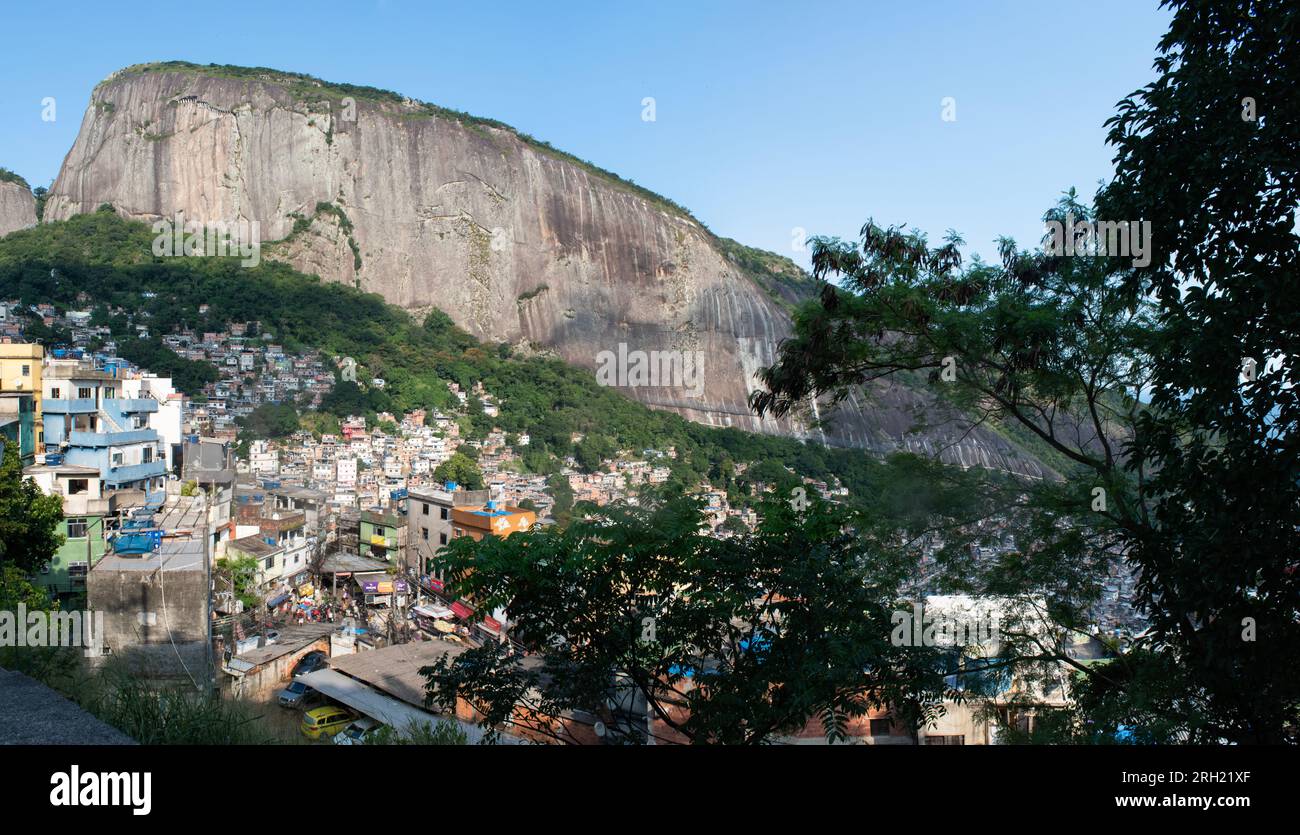 Brazil: the mountains and panoramic skyline of Rocinha, the famous ...