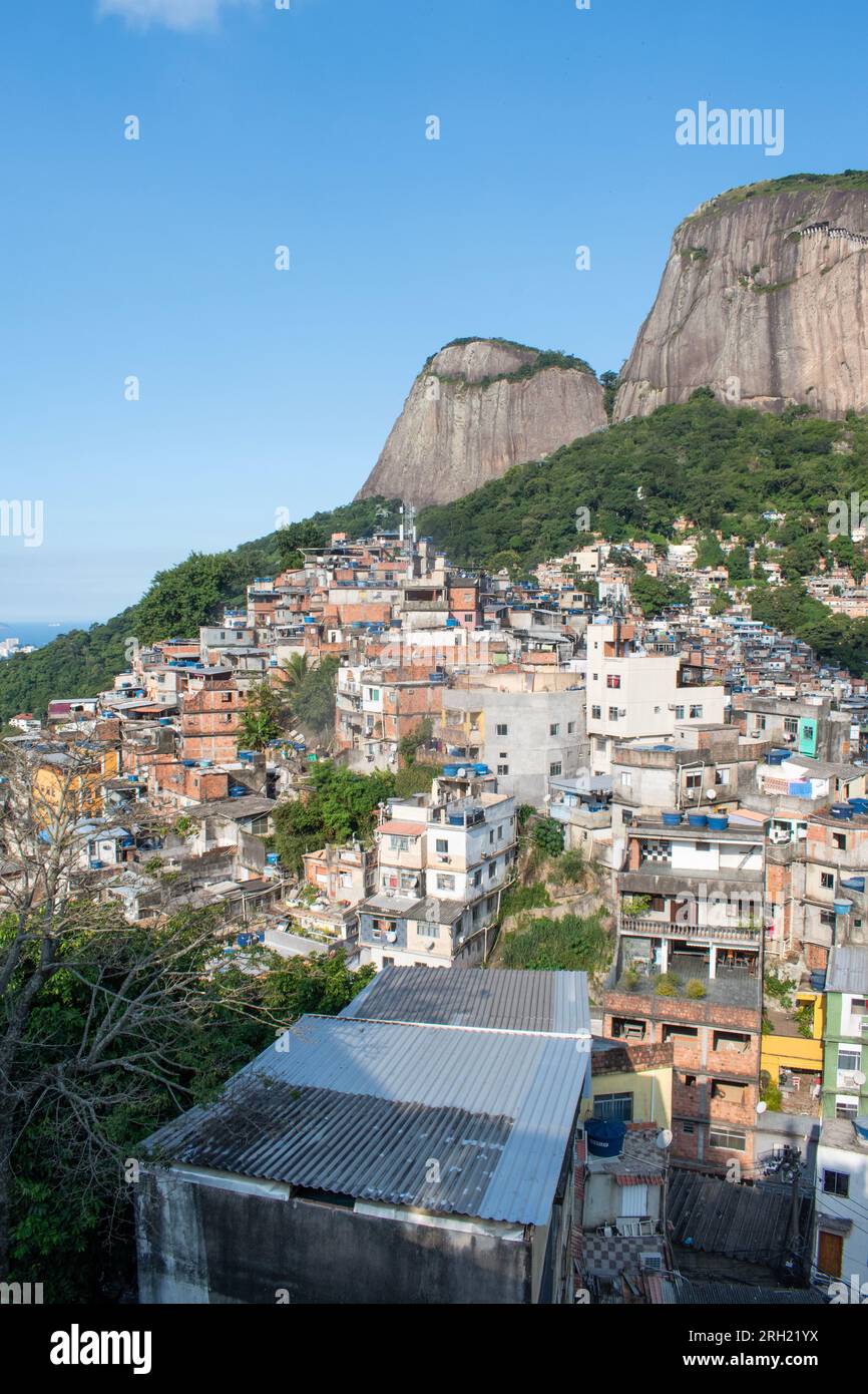 Brazil: the mountains and panoramic skyline of Rocinha, the famous ...