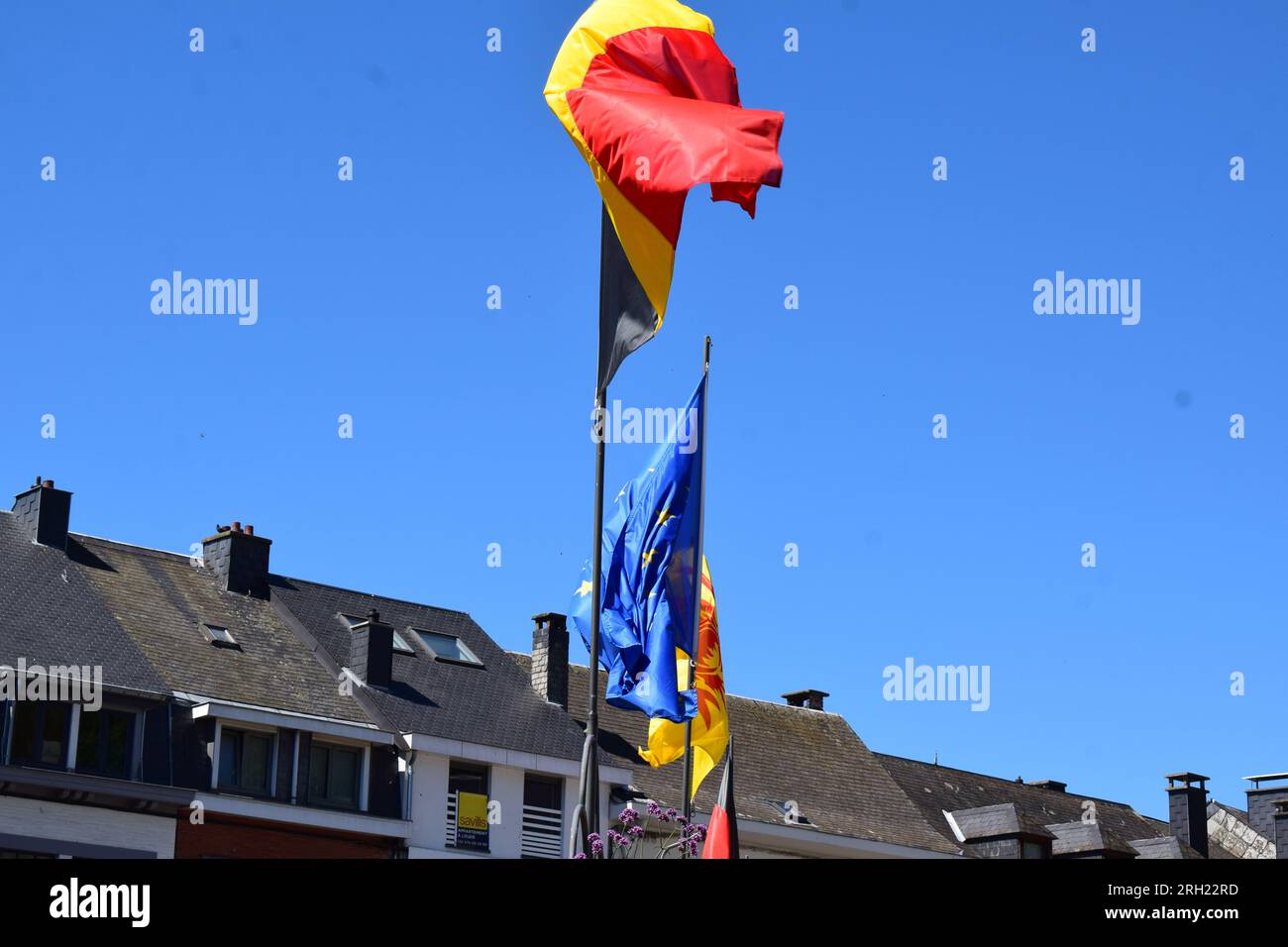 Wallonia regional flag hi-res stock photography and images - Alamy