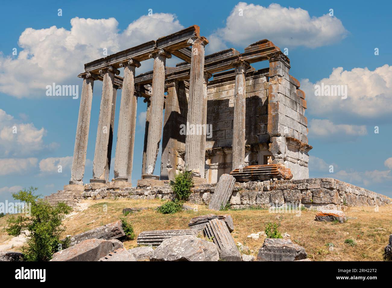 Zeus temple in the ancient city of Aizanoi in Kutahya Turkey Stock ...