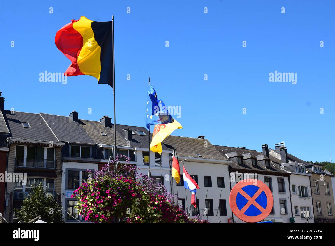 Wallonia regional flag hi-res stock photography and images - Alamy